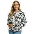 DISNIMO Heart Printed Women Sweatshirts No Hood Jackets Long Sleeve ...