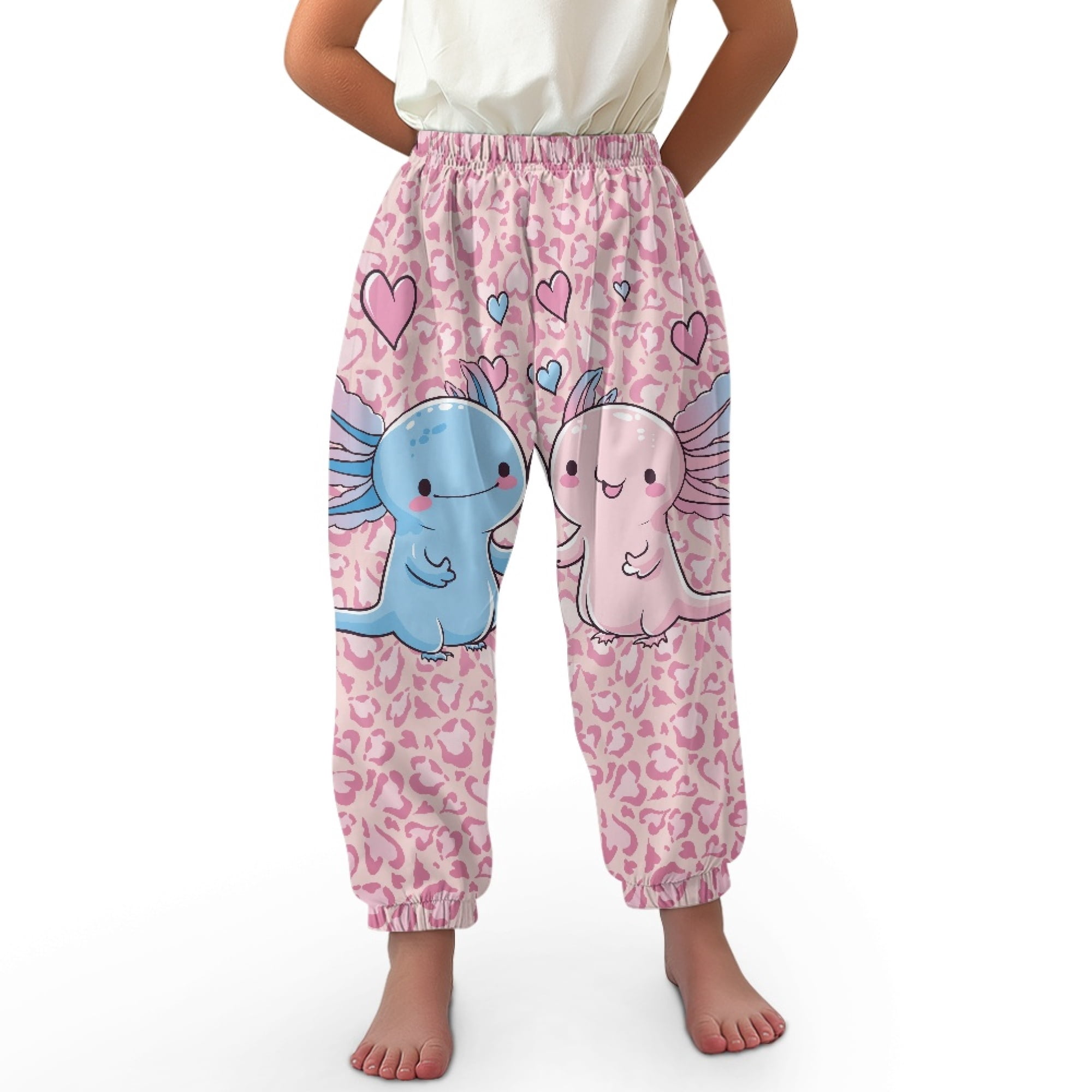 DISNIMO Leopard Print Axolotl Bloomer Harem Pants Girls Baggy Casual ...