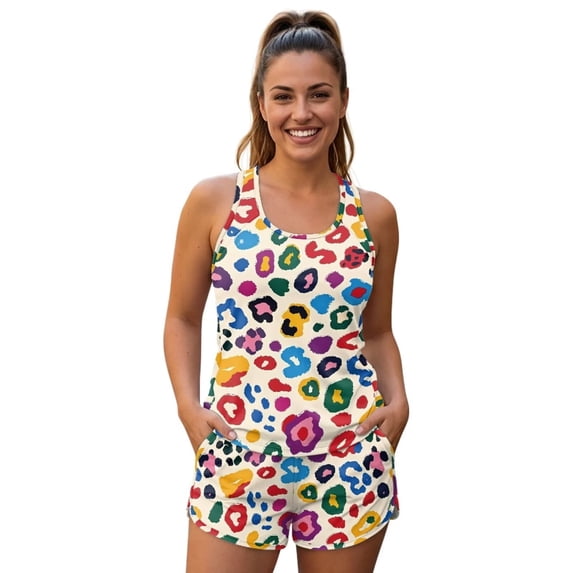 DISNIMO Leopard Print Tankini Swimsuits for Women Tummy Control Bathing ...
