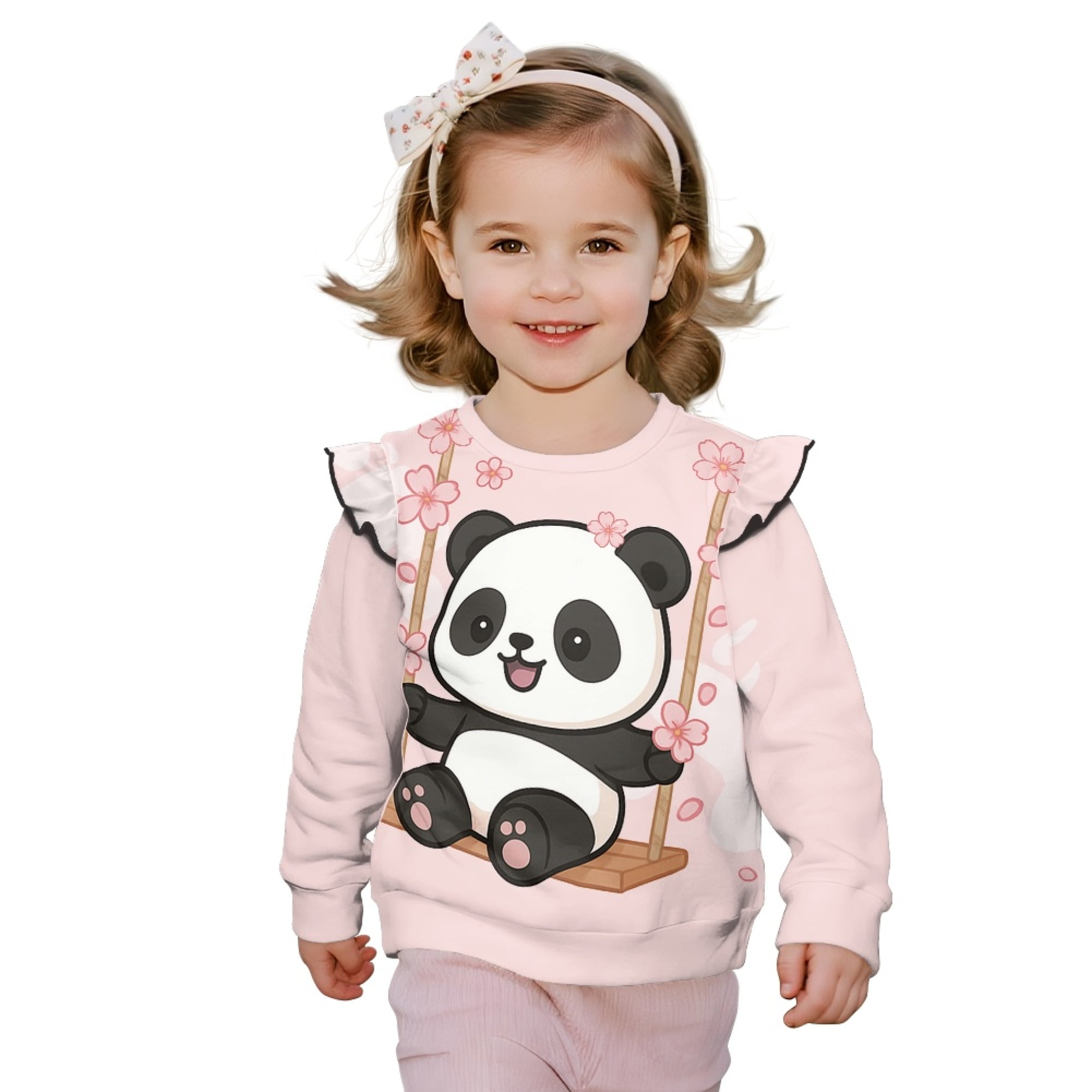 DISNIMO Panda Printed Pullover for Girls Cherry Blossom Printed ...