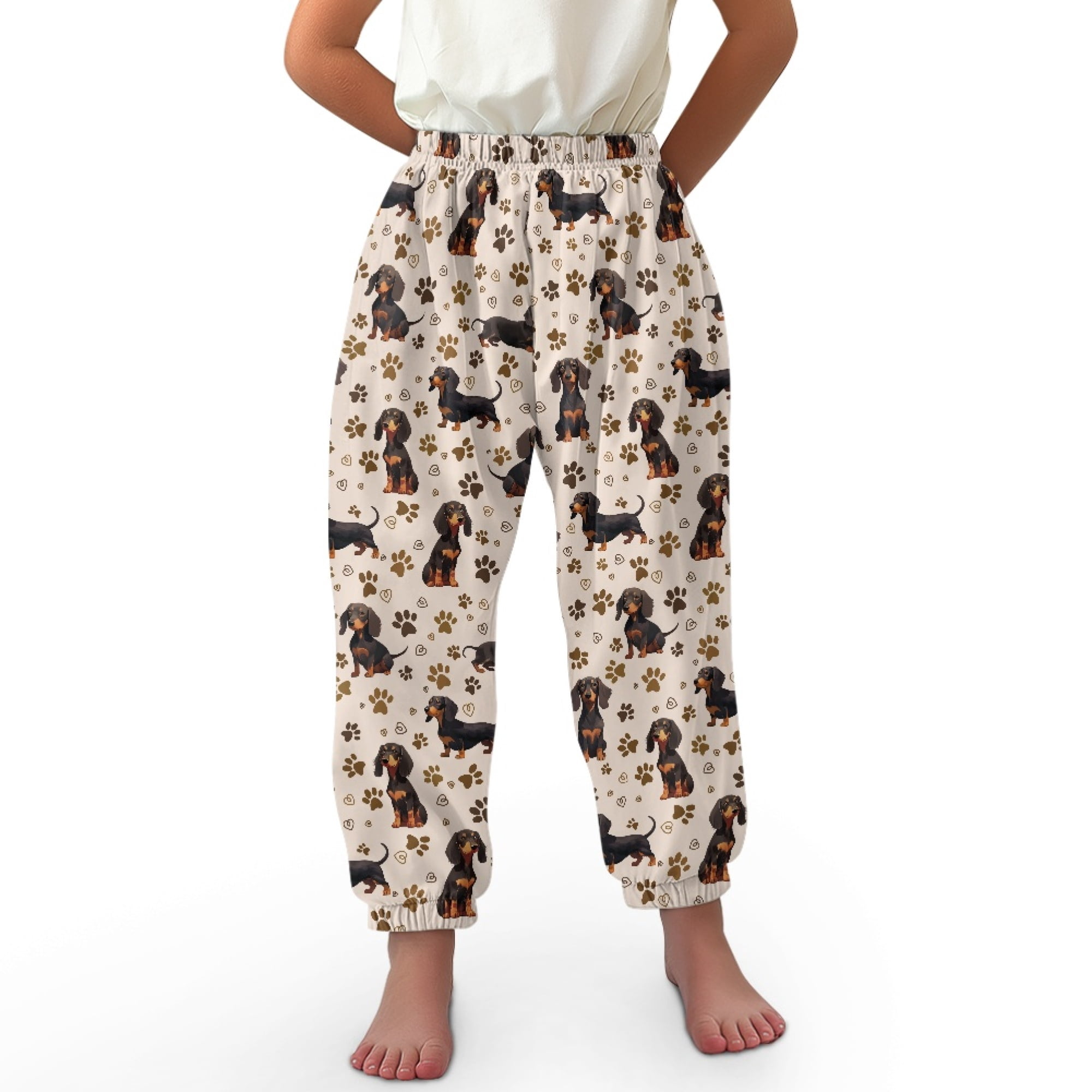 DISNIMO Paw Print Dachshund Bloomer Harem Pants for Girls Harem ...