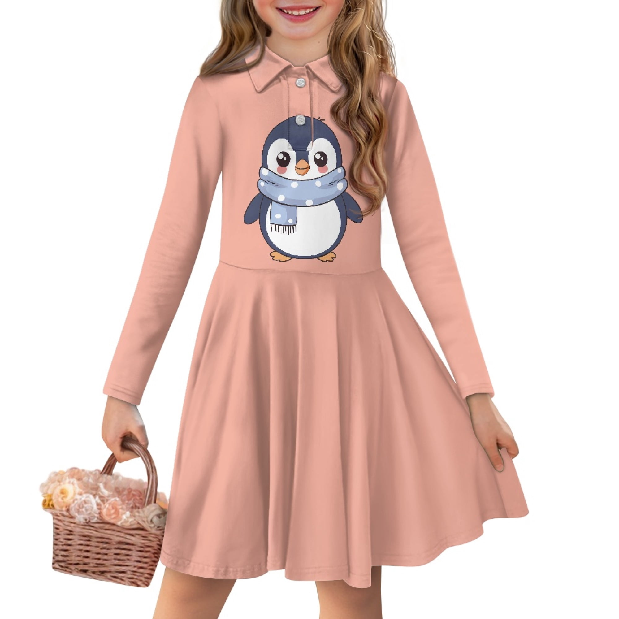DISNIMO Penguin Dress for Kids 3-4 Cute Dresses for Girls Collared ...