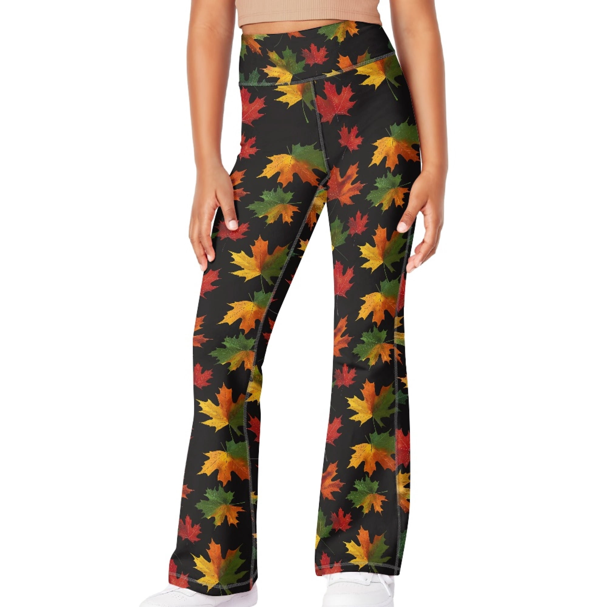 DISNIMO Thanksgiving Maple Flare Leggings for Girls 11-12 Long Kids ...