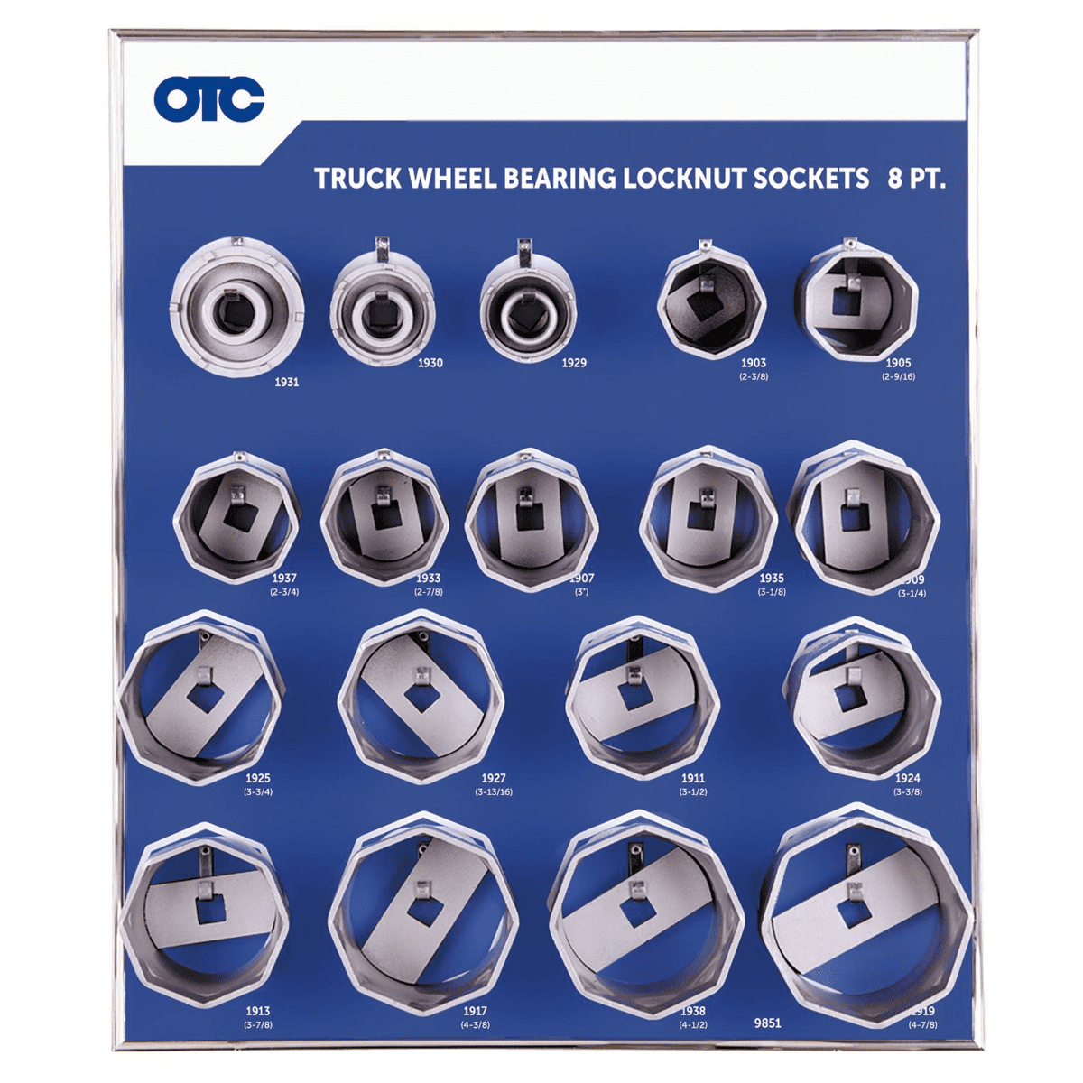 8 Point Wheel Bearing Locknut Socket Display Set, 18PC Tool - Walmart.com