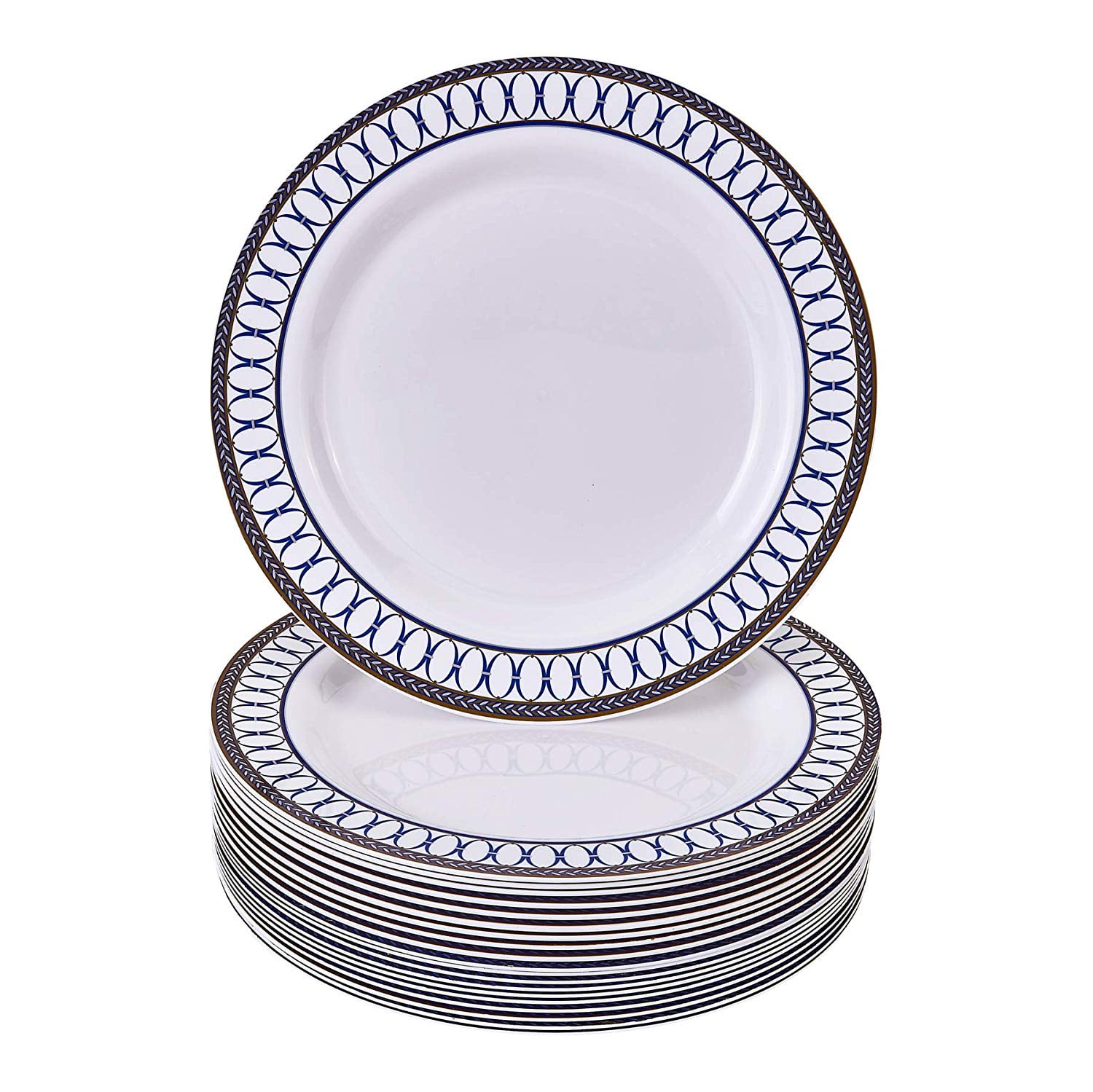 Renaissance Royal Blue Disposable Dinner Plates, 20 pc, Heavy Duty ...