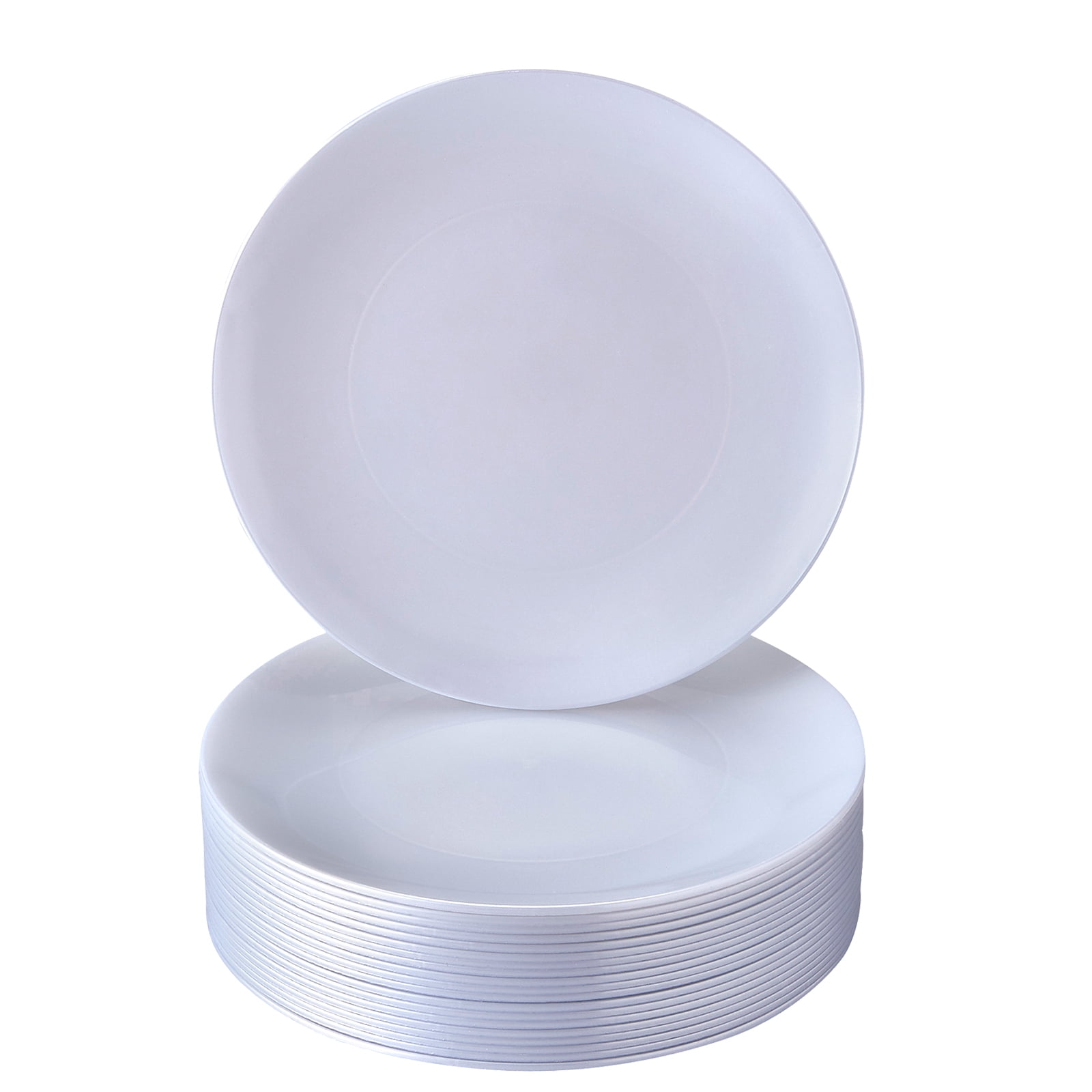DISPOSABLE PLASTIC CAKE PLATES | Opulence Pearl | 20 pc - 7.5 ...