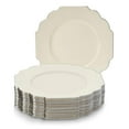 DISPOSABLE PLASTIC SIDE PLATES 7.5" Baroque Ivory 20 pc - Walmart.com