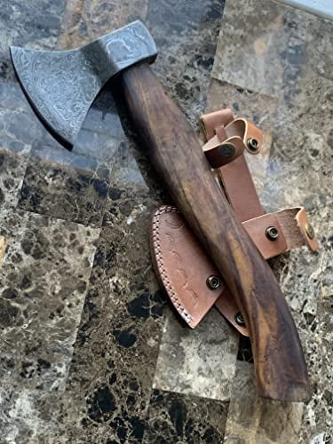 DIST AX-257, Custom Handmade Damascus Steel 13.00 Inches Axe - Gorgeous ...