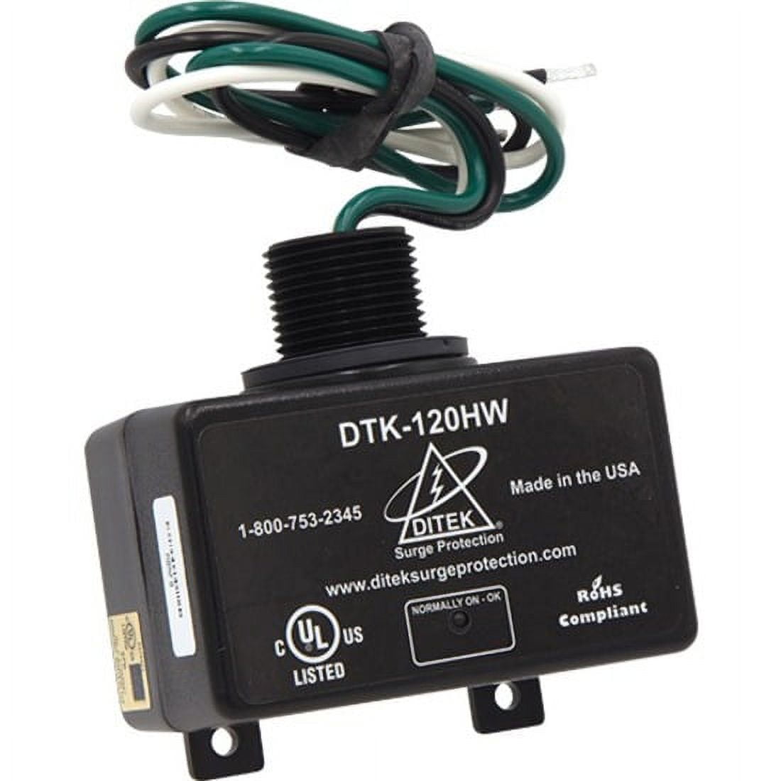 DITEK DTK-120HW Surge Suppressor, 120V AC, Fire Alarm & Circuit Load ...