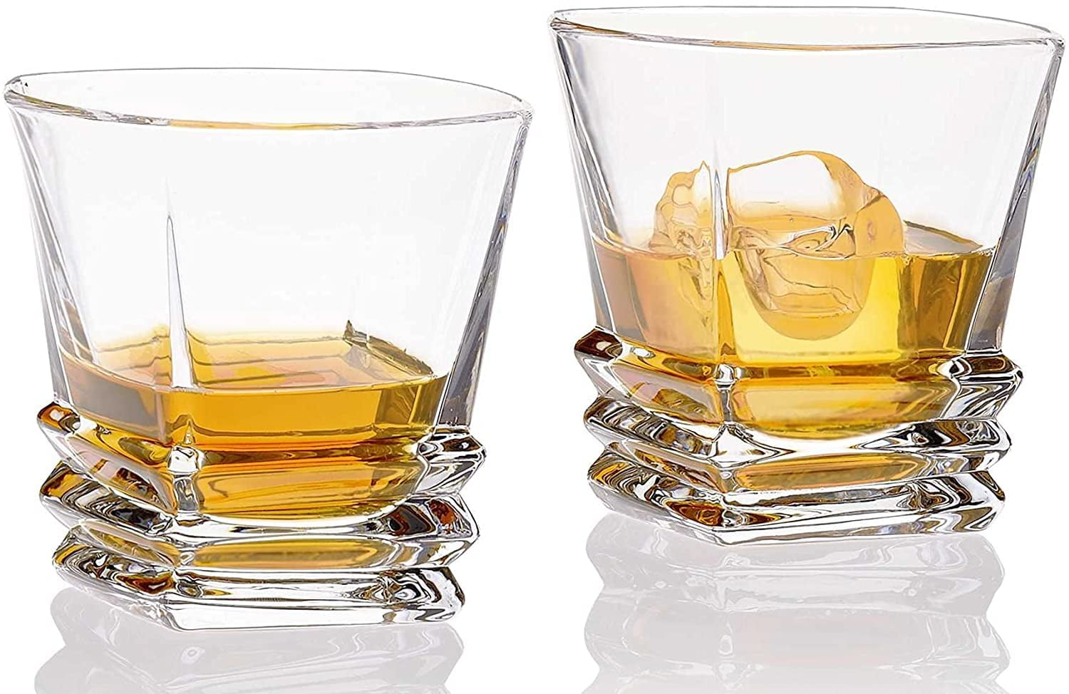 DITYA Enterprise Old Fashioned Glasses Whiskey Glasses Premium Crystal Rocks Glasses for Whisky ...