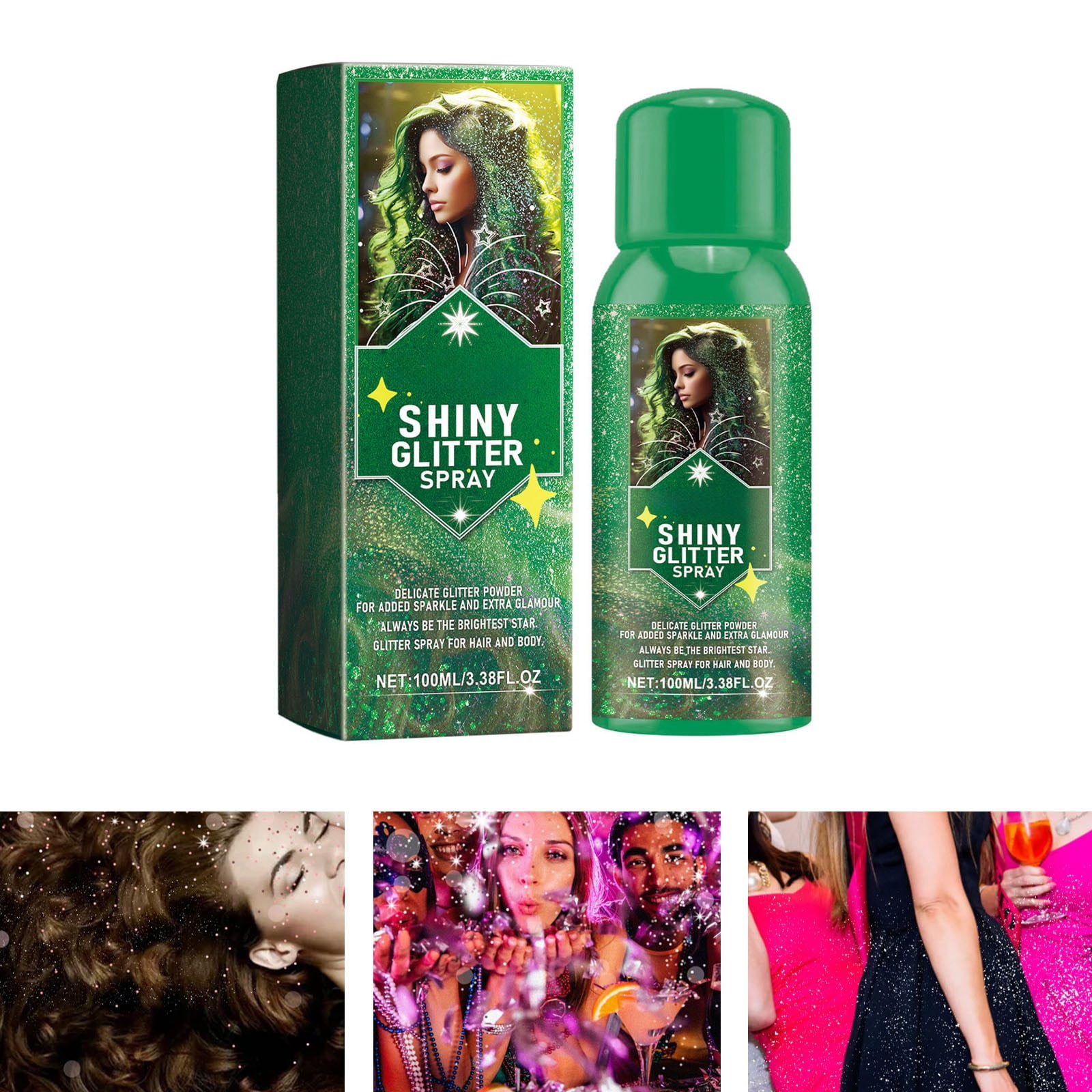 DIURYCE 2024 Eelhope Color Glitter Spray Party Hair Body Spray ...