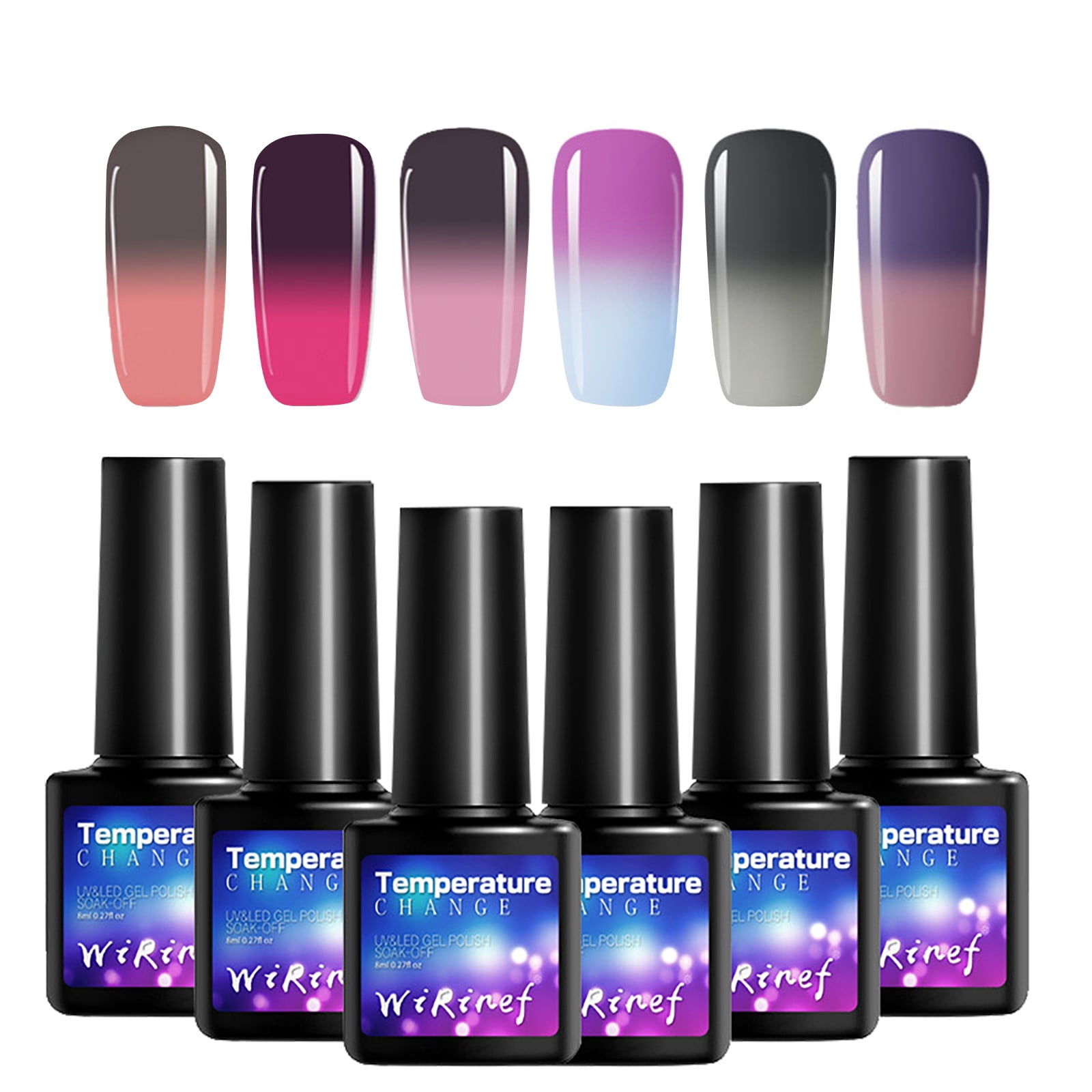 DIURYCE 2024 Warm Gradient Gel Nail Polish Removable Nail Glue Fashion ...