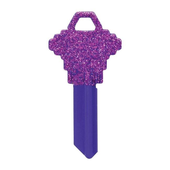 DIVA Purple Glitter House & Office Universal Key Blank with Single ...