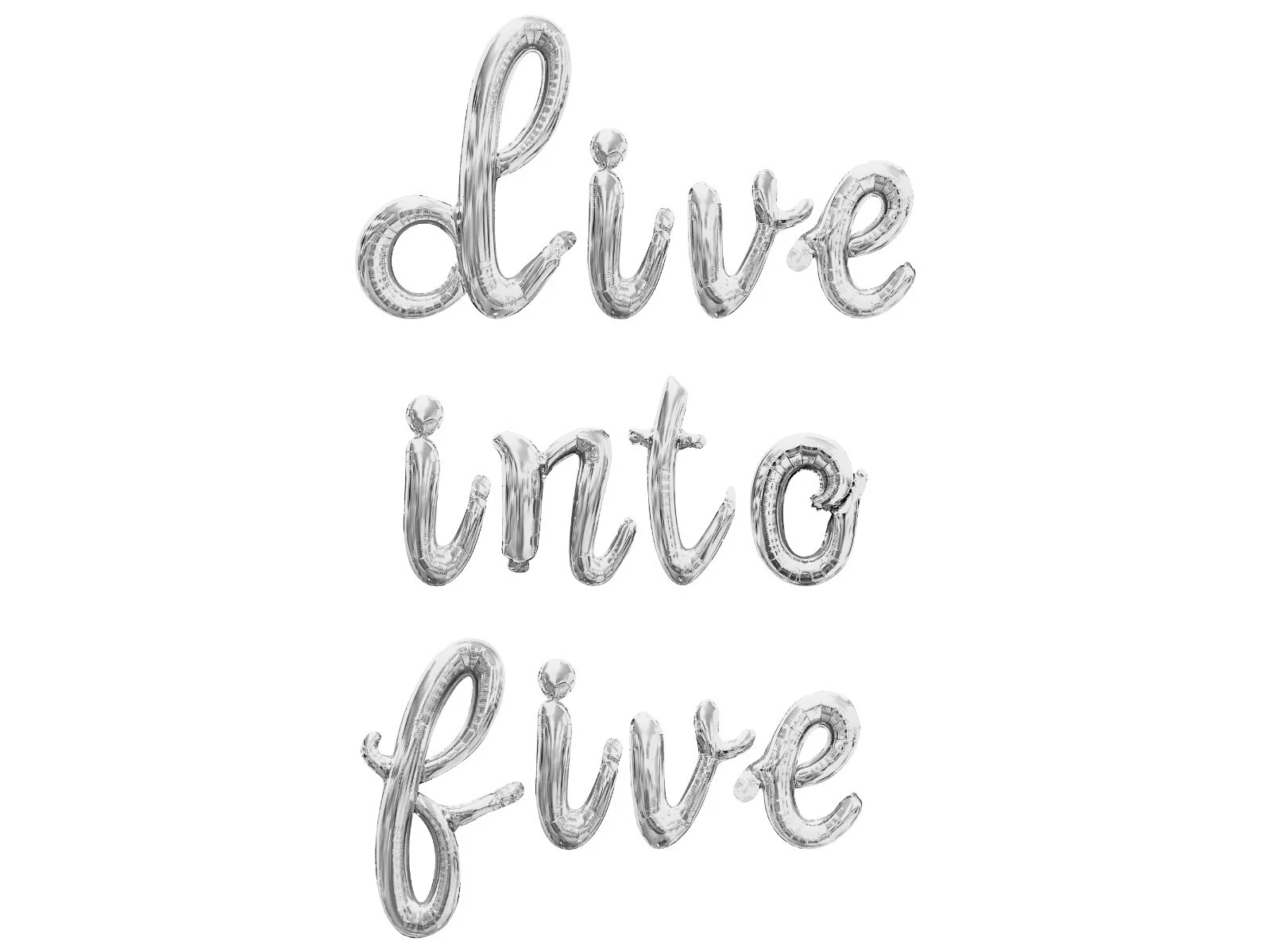 DIVE INTO FIVE Cursive Letter Balloon Banner - 5th Birthday Party ...