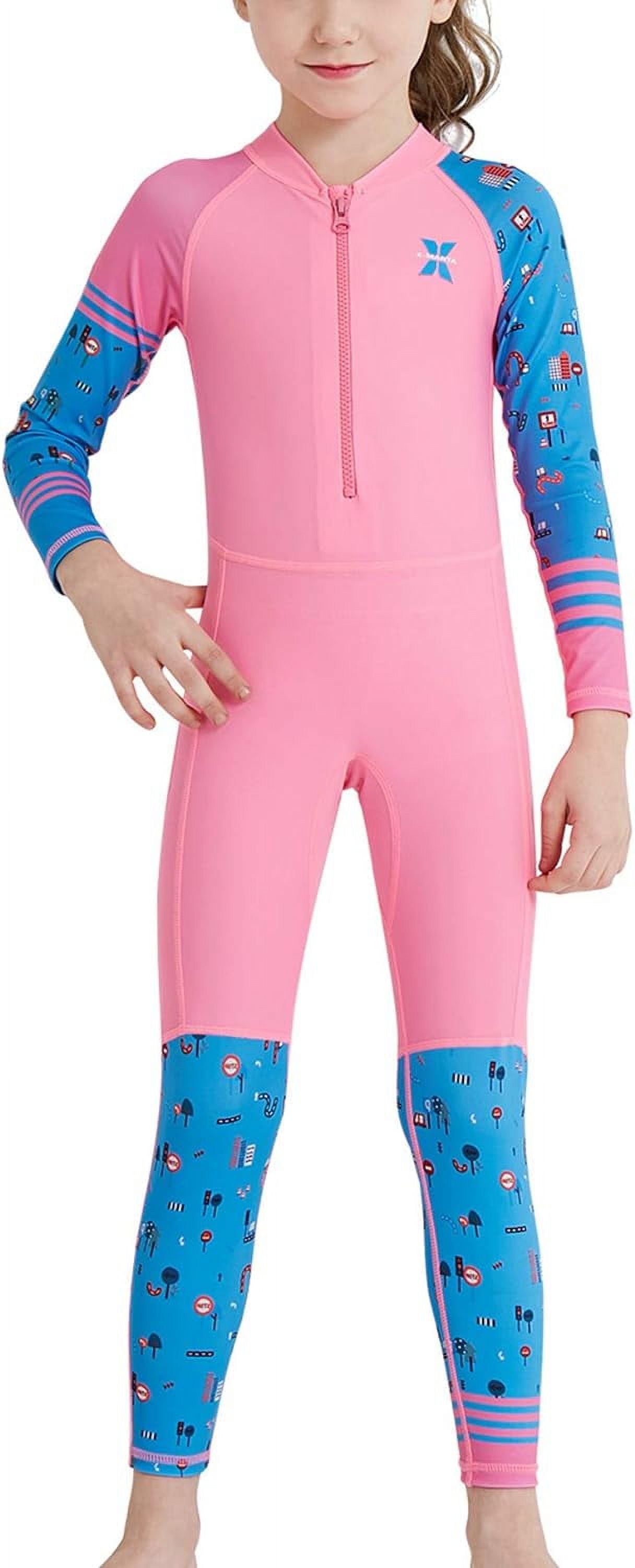 DIVE & SAIL Kids One Piece Long Sleeve Swimsuit Sun Protection Sunsuit ...