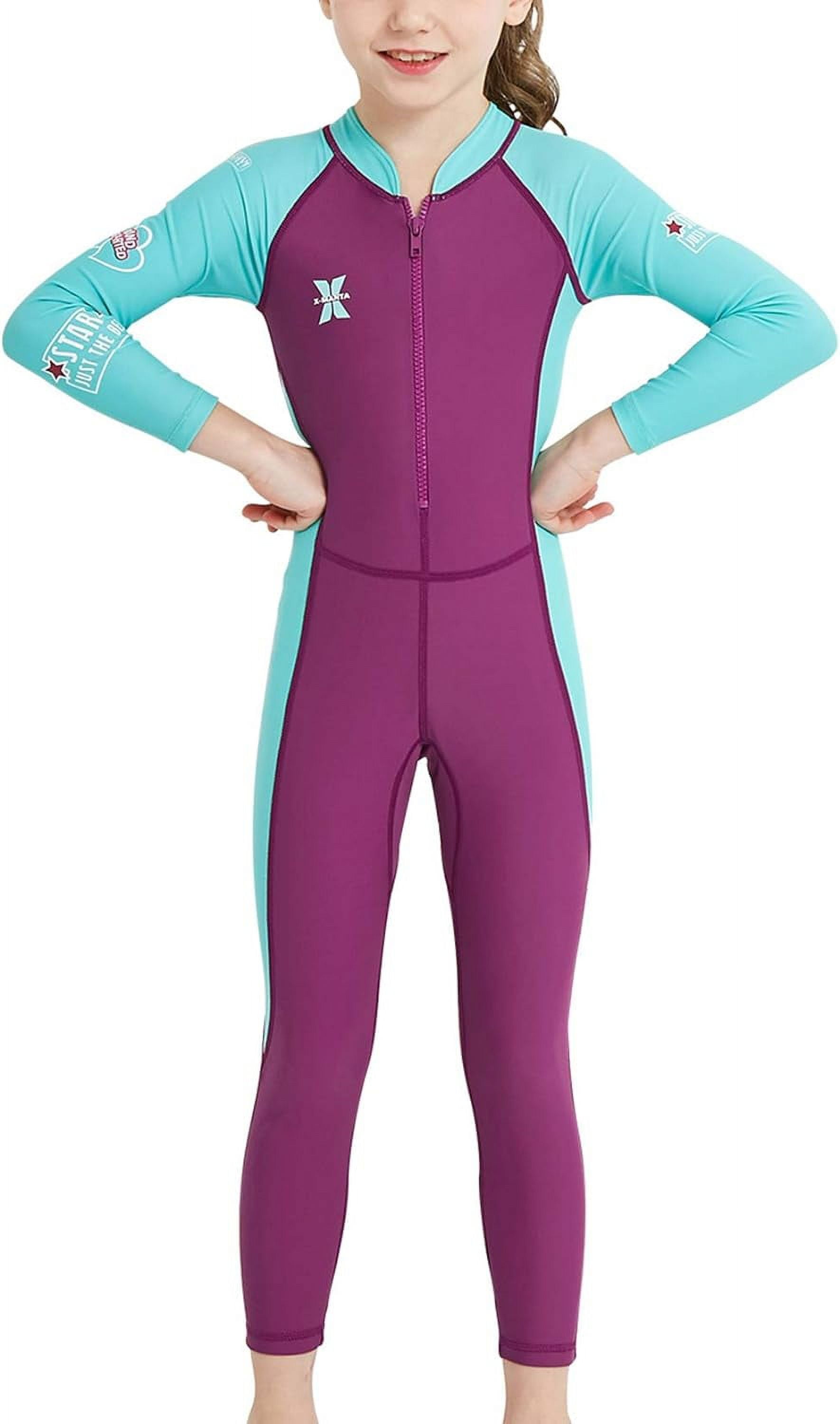 DIVE & SAIL Kids One Piece Long Sleeve Swimsuit Sun Protection Sunsuit ...
