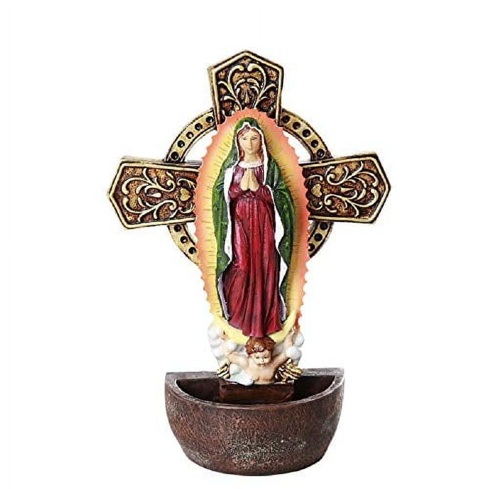 DIVINITY COLLECTION Our Lady of Guadalupe Holy Water Font Religious ...