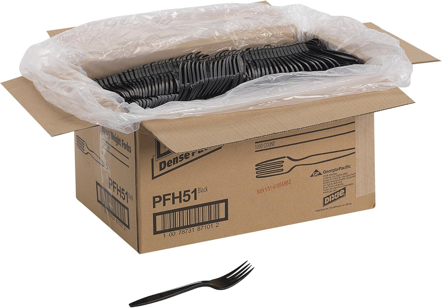 DIXIE 1000 Count Heavy Weight Polypropylene Fork Black (PFH51 ...