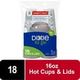 Dixie To Go 16 oz Disposable Paper Cups, Multi-Color with Lids, 18 ...