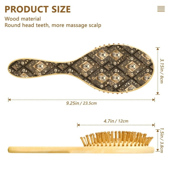 DIXRUYE Soft Hair Brush Hair Smoothing Hair Care Frosted Flight Pattern ...