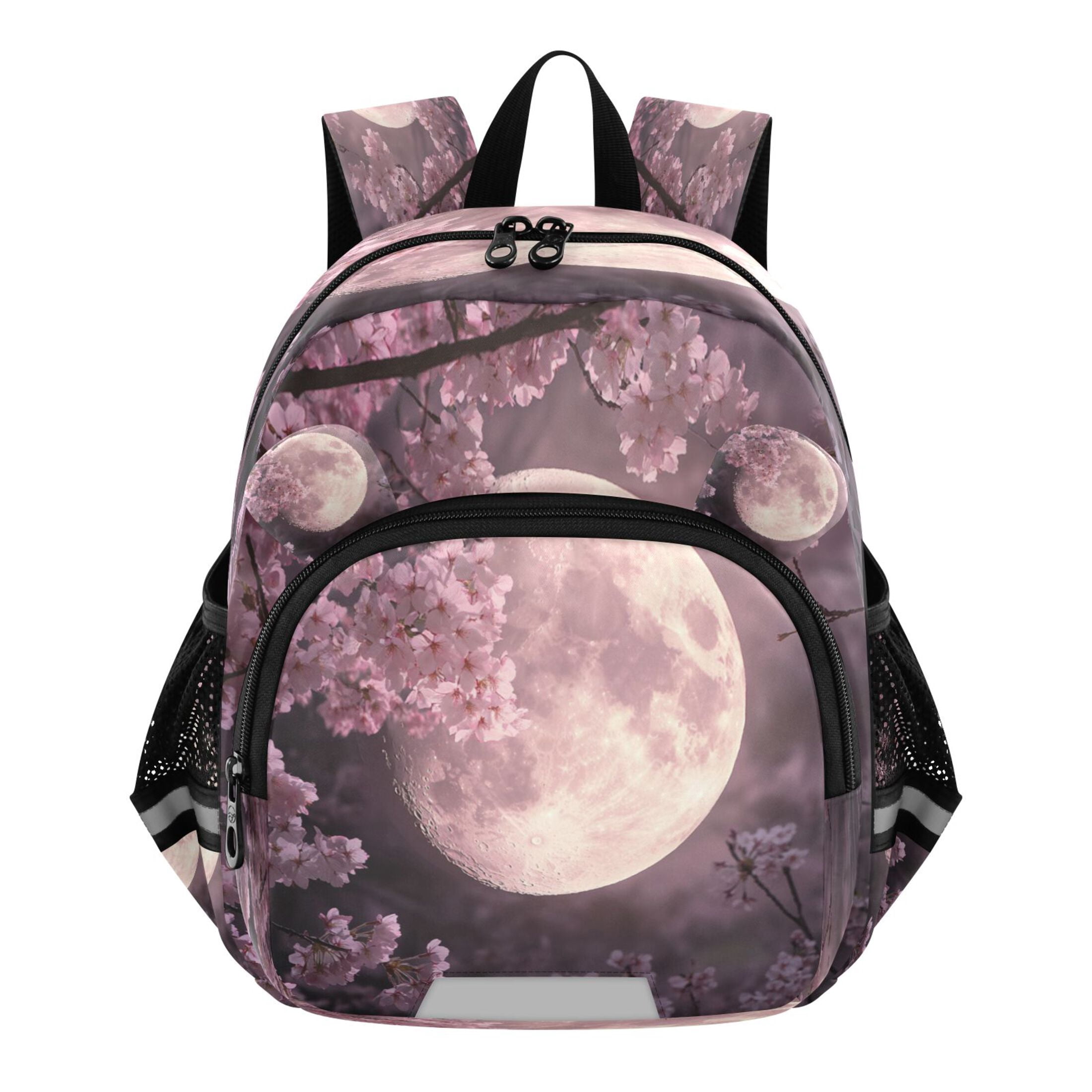 DIXRUYEE Backpack Lovely Cherry Blossom Moon Glow Pattern Pattern ...