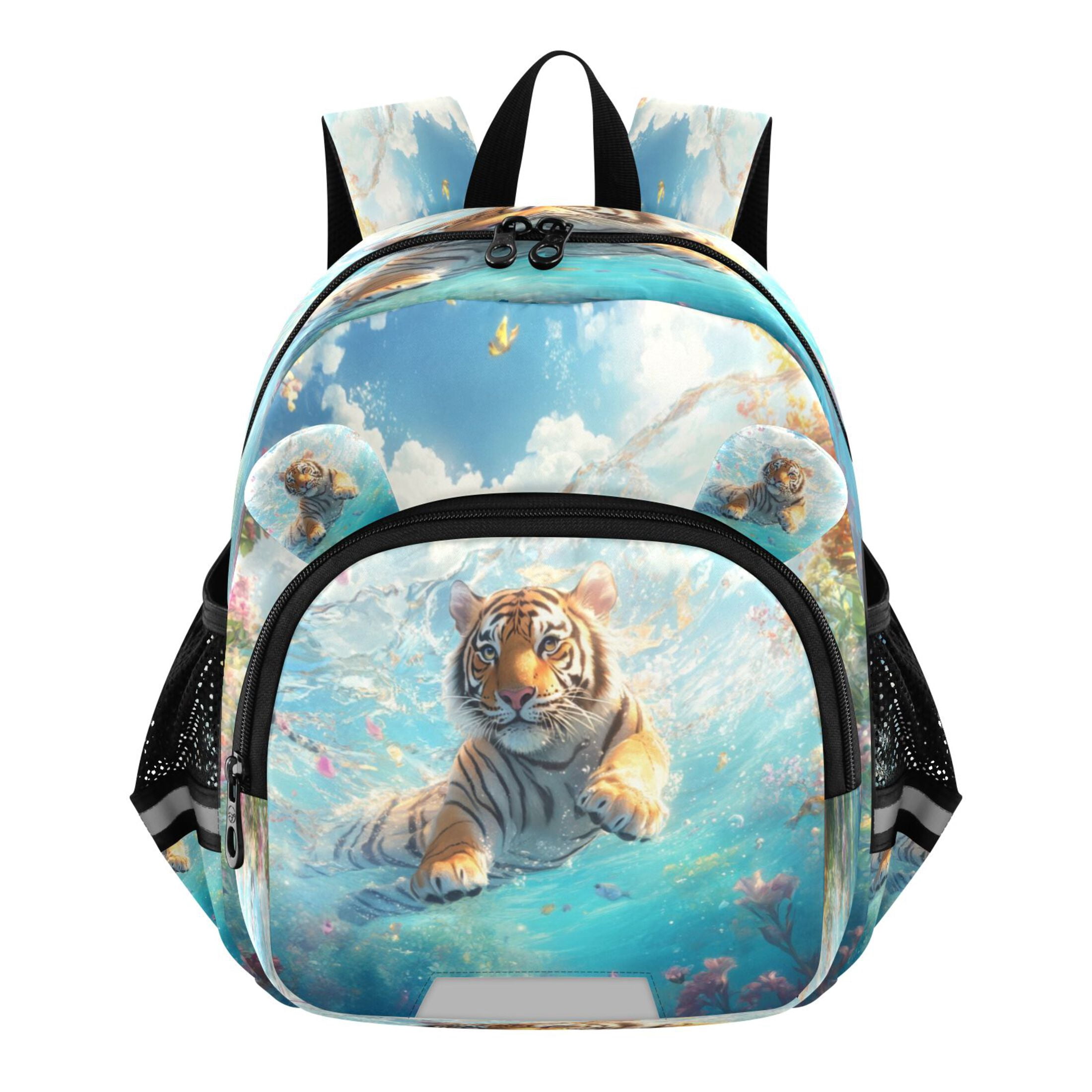 DIXRUYEE Backpack Lovely Tigers Splash Oasis Pattern Pattern Suitable ...