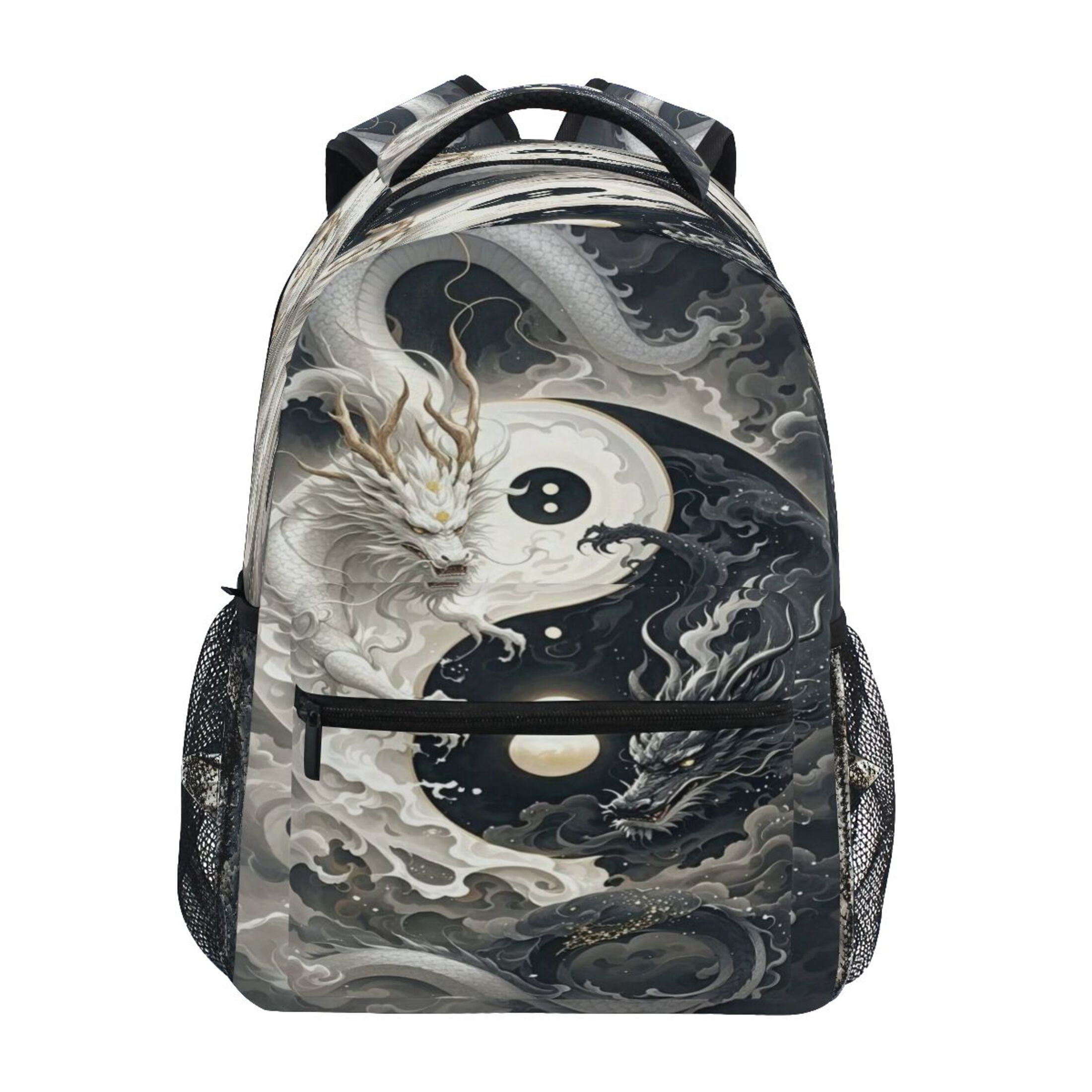 DIXRUYEE Backpack Schoolbag Celestial Dragons Duel Pattern 15L/18L 2 ...