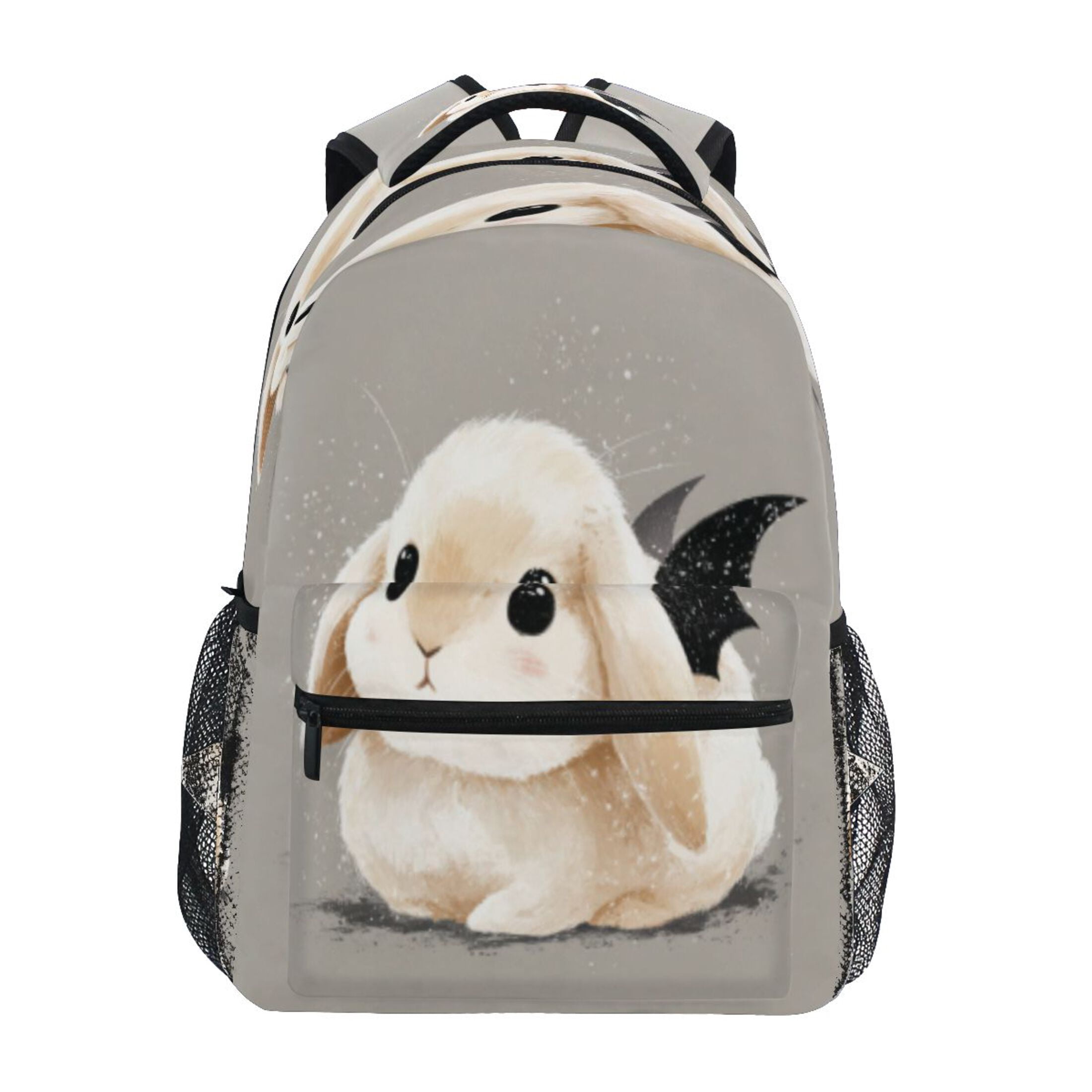 DIXRUYEE Backpack Schoolbag Cute Bunny with Bat Wings Pattern 15L/18L 2 ...