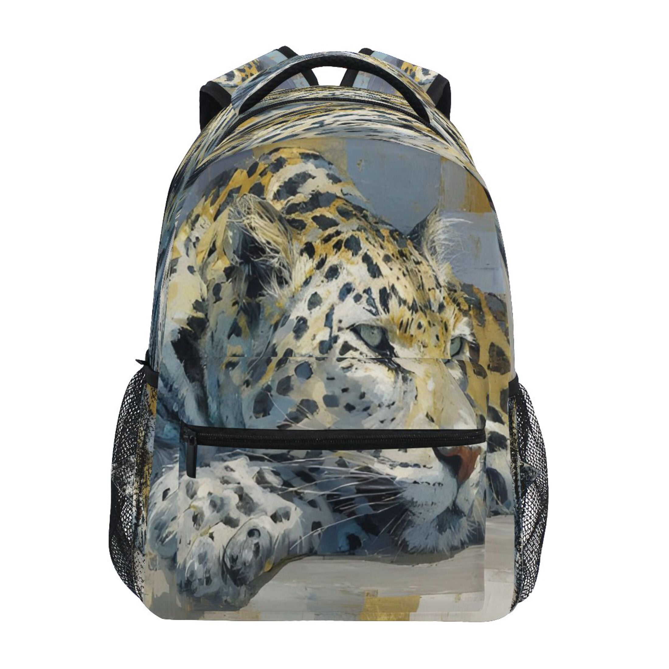 DIXRUYEE Backpack Schoolbag Gilded Mosaic Leopard Pattern 15L/18L 2 ...