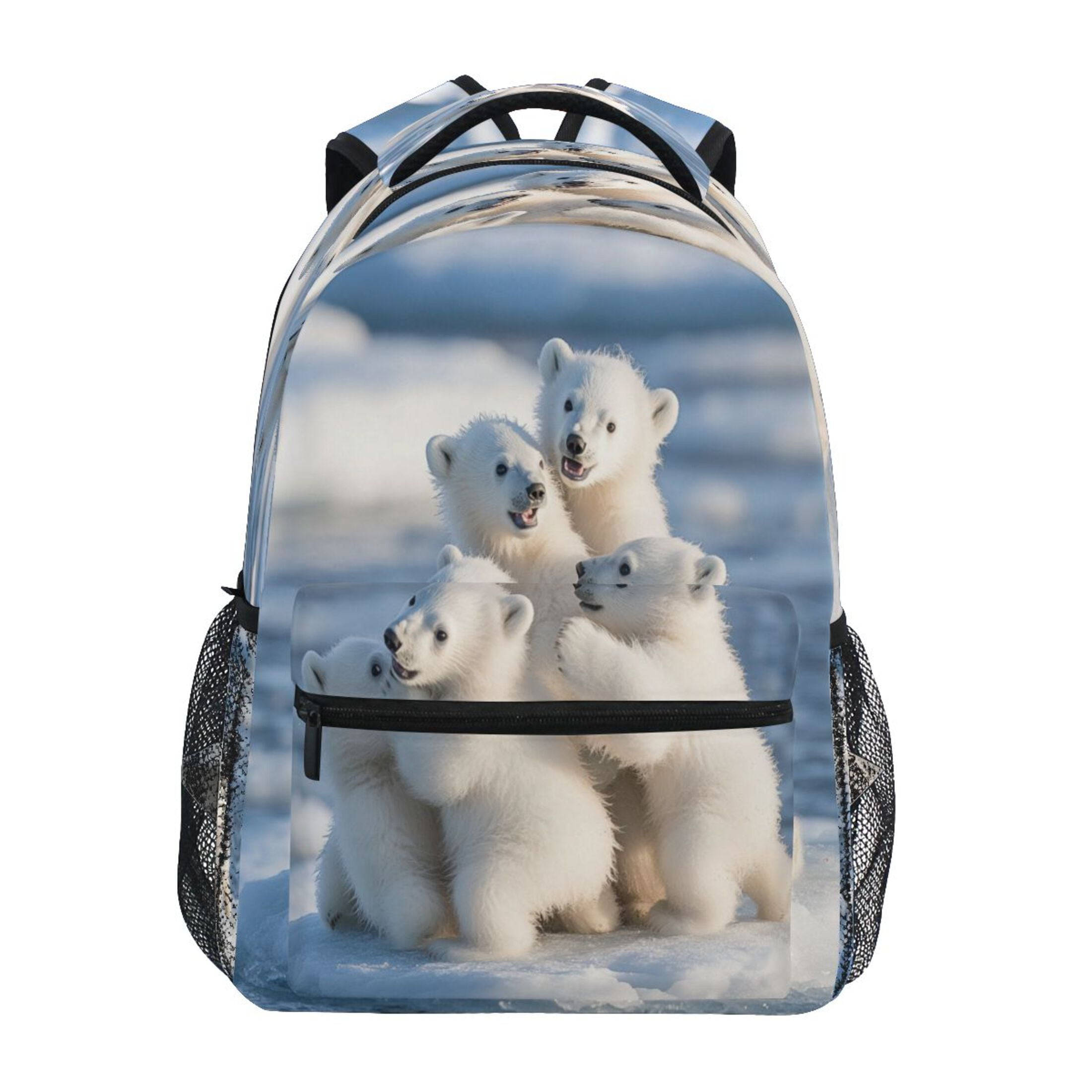 DIXRUYEE Backpack Schoolbag Playful Polar Pals Pattern 15L/18L 2-SIZE ...