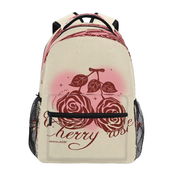DIXRUYEE Backpack Schoolbag Rose Script Pattern 15L/18L 2-SIZE ...