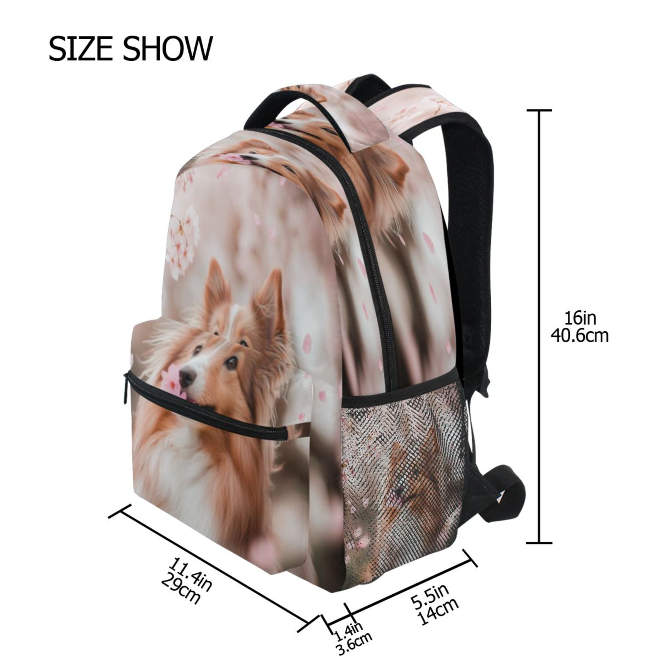 DIXRUYEE Backpack Schoolbag Springtime Friendship Pattern 15L/18L 2 ...