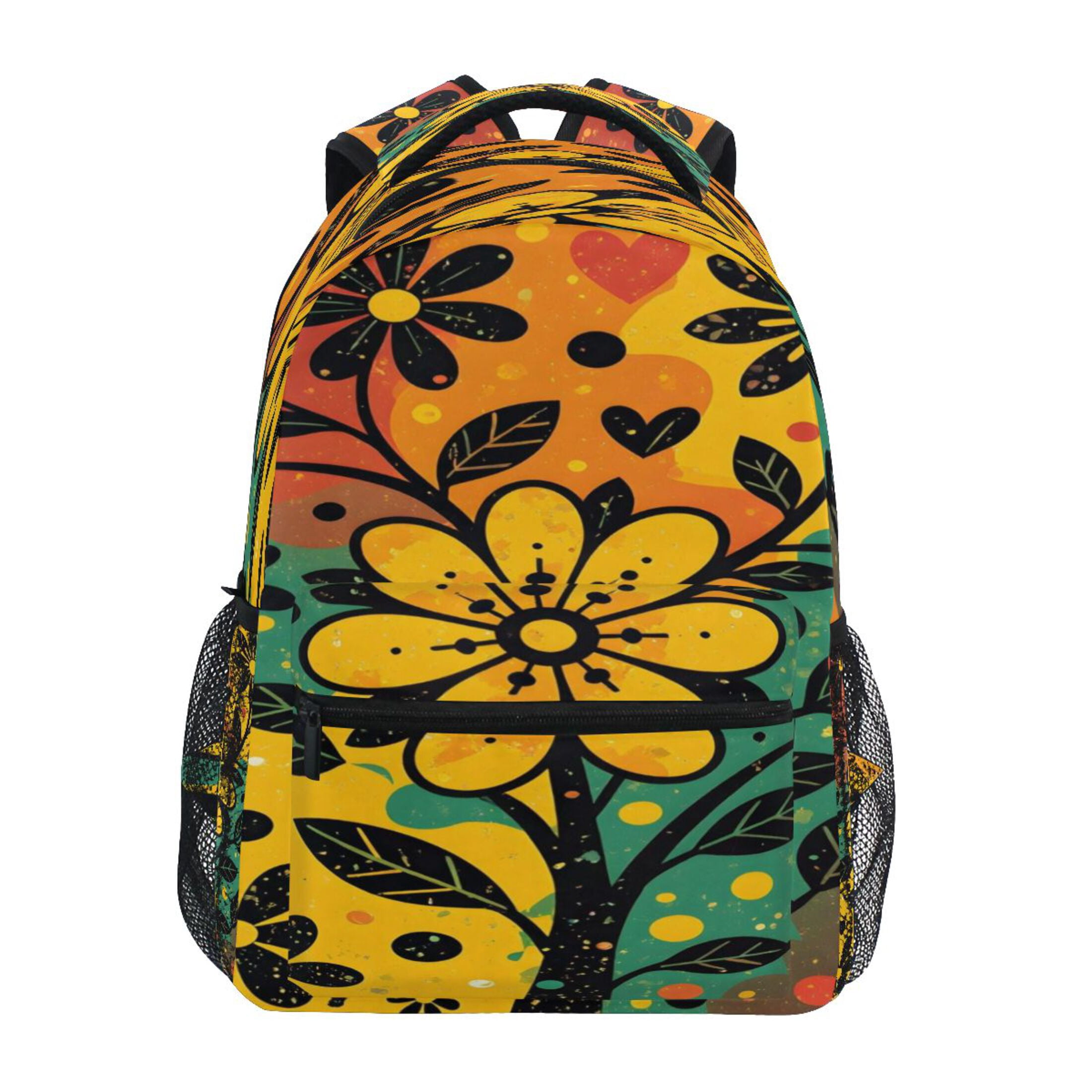 DIXRUYEE Backpack Schoolbag Sunny Floral Tree Burst Pattern 15L/18L 2 ...