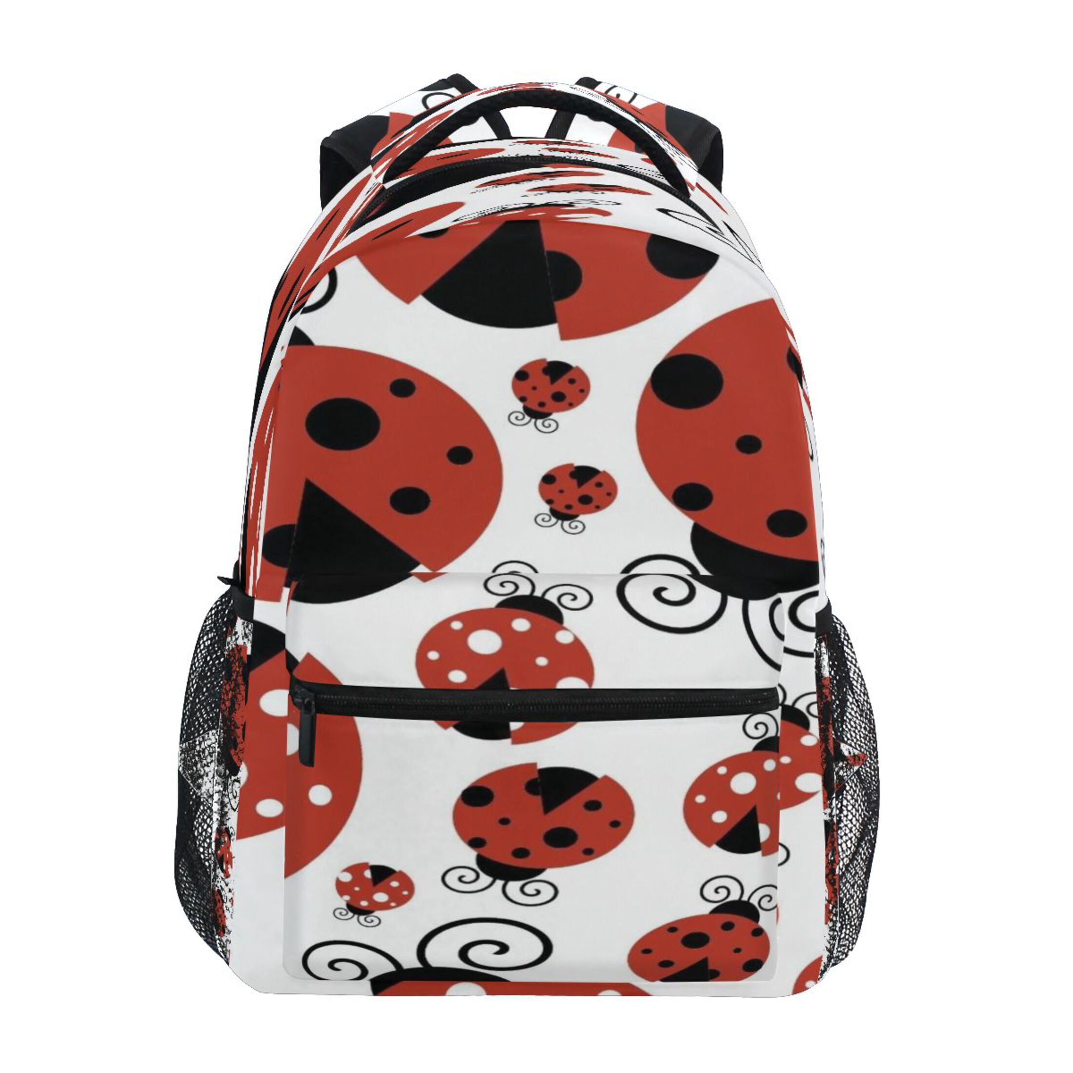 DIXRUYEE Backpack Schoolbag Whimsical Ladybugs Carnival Pattern 15L/18L ...