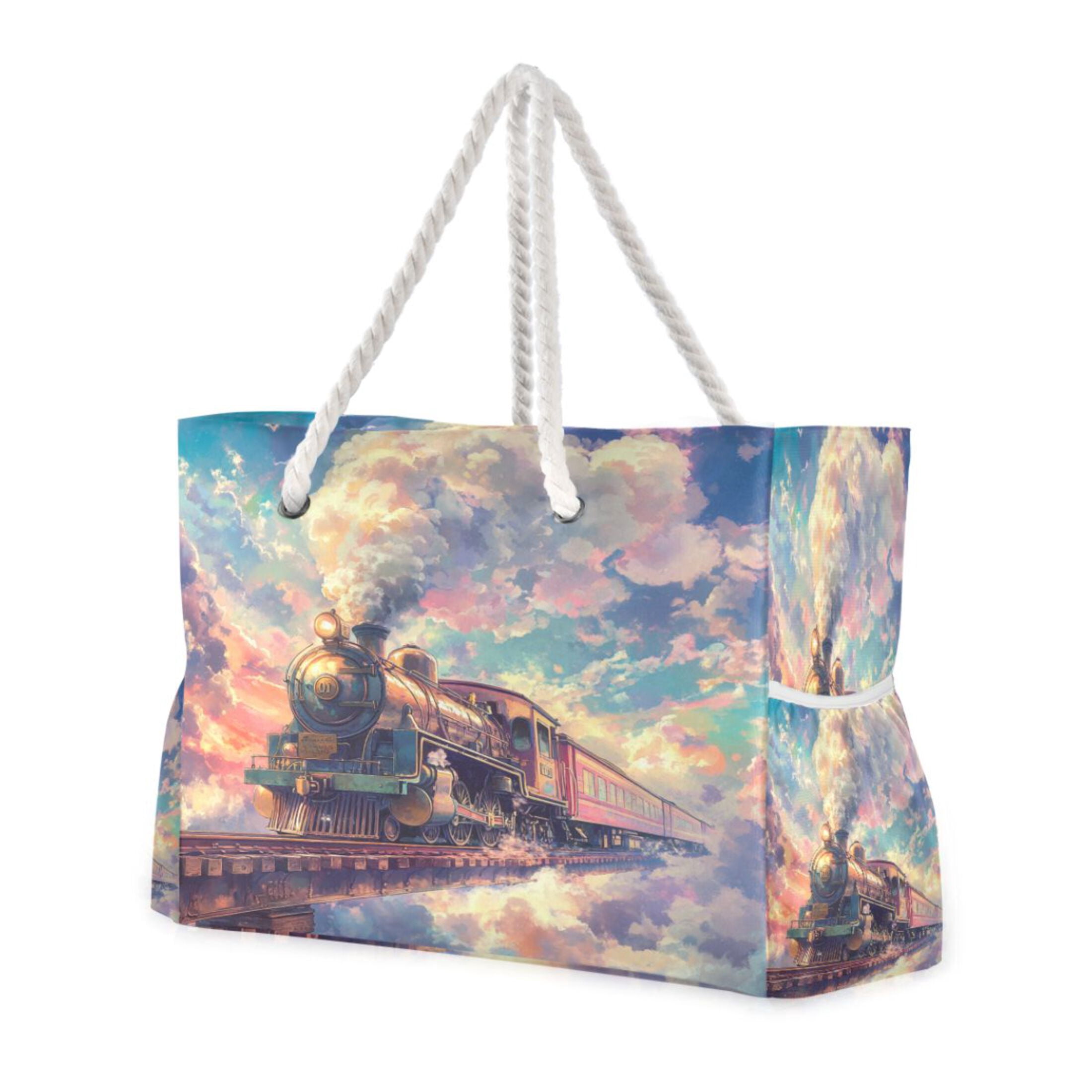 DIXRUYEE Beach Cooler Travel Tote Bags Beach Bag Fashion Blossom ...