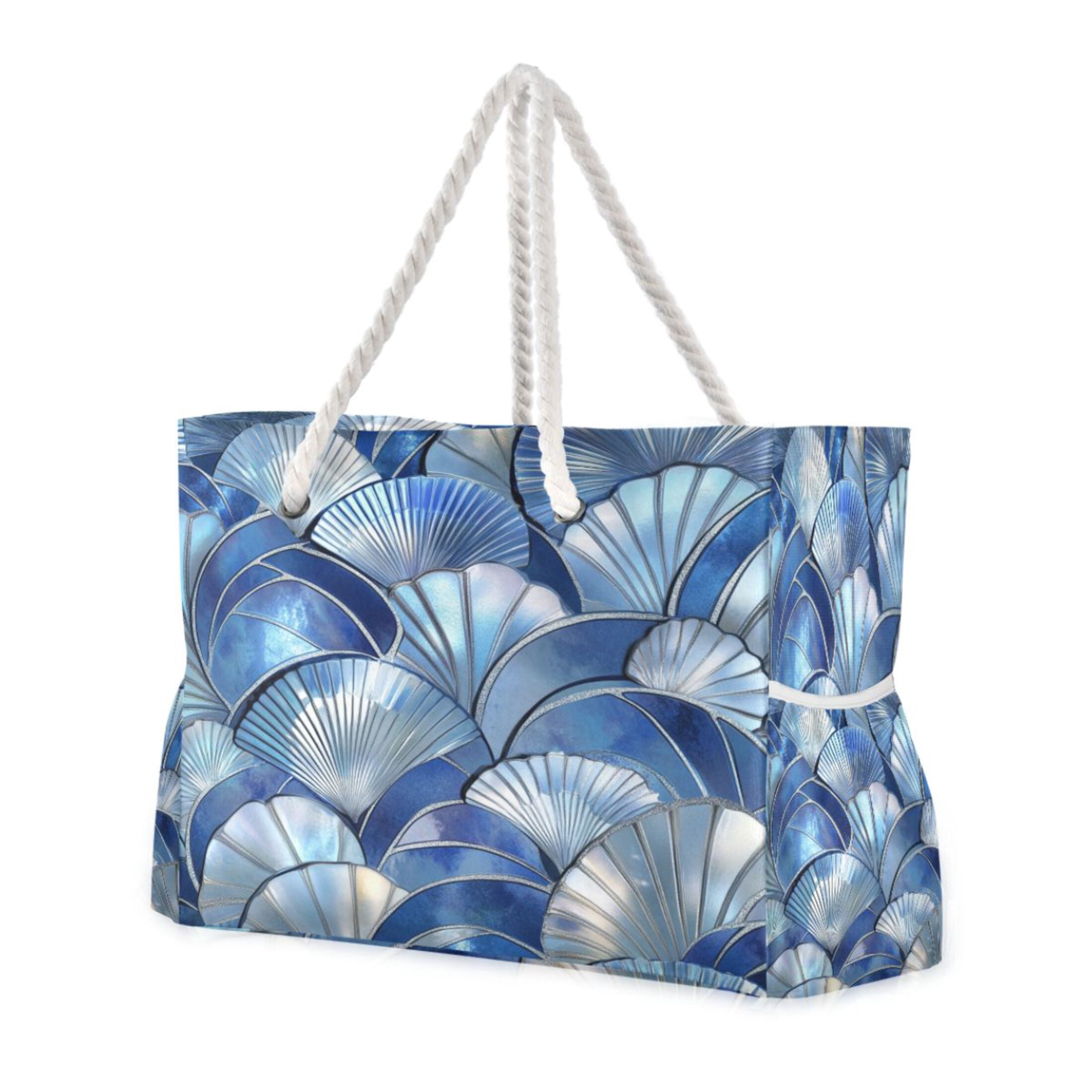 DIXRUYEE Beach Cooler Travel Tote Bags Beach Bag Fashion Ocean Wave ...