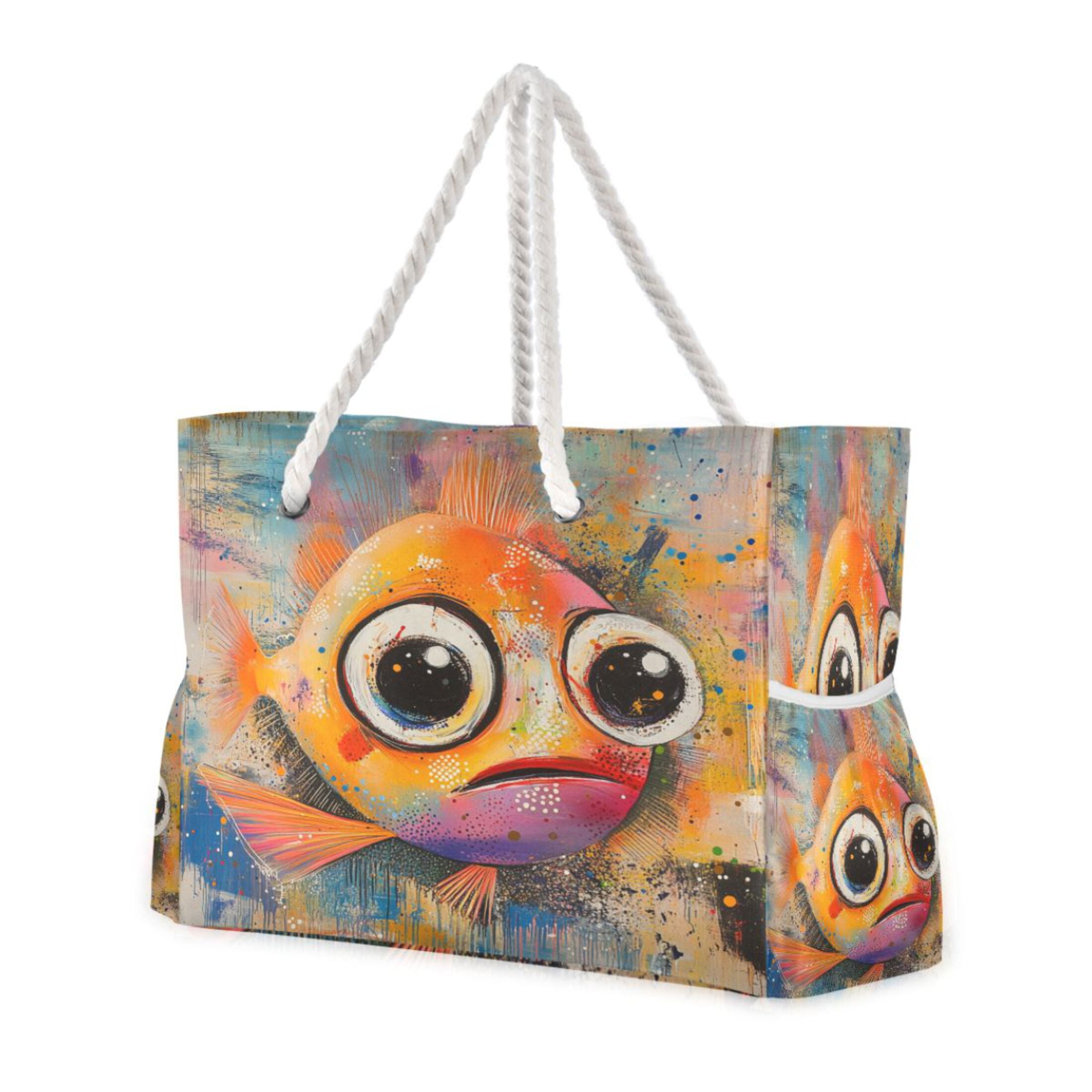 DIXRUYEE Beach Cooler Travel Tote Bags Beach Bag Fashion Sad Gills ...