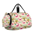 DIXRUYEE Cartoon Tropical Flamingo Palm Pattern Scale Duffel Bag With ...