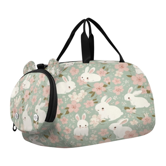 DIXRUYEE Cherry Blossom Bunny Reverie Scale Duffel Bag With Ventilated ...