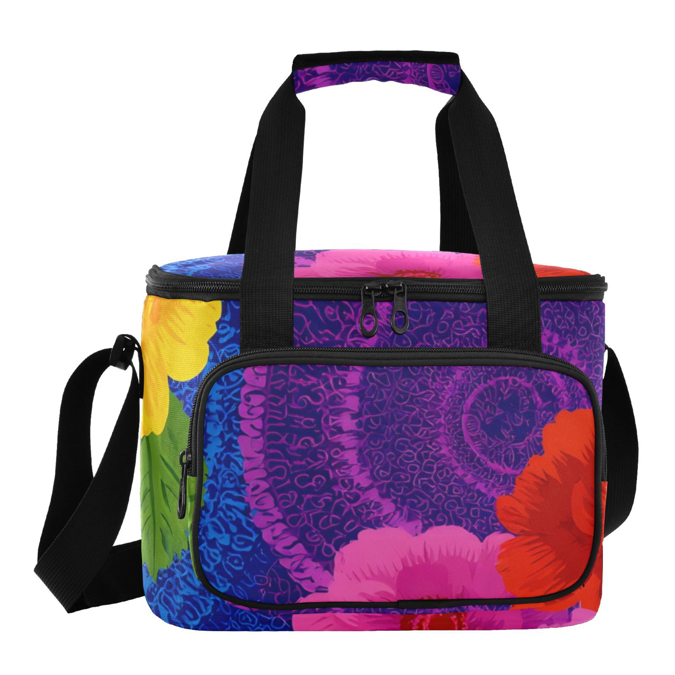 DIXRUYEE Colorful Flower Mandala Pattern Cooler BagWaterproof 600D ...