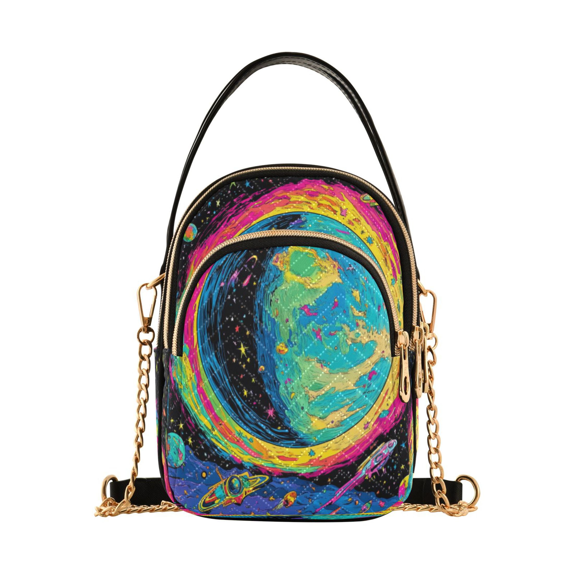 DIXRUYEE Cross Body Fashion Shoulder Waist Purse Bags Colorful Planet ...