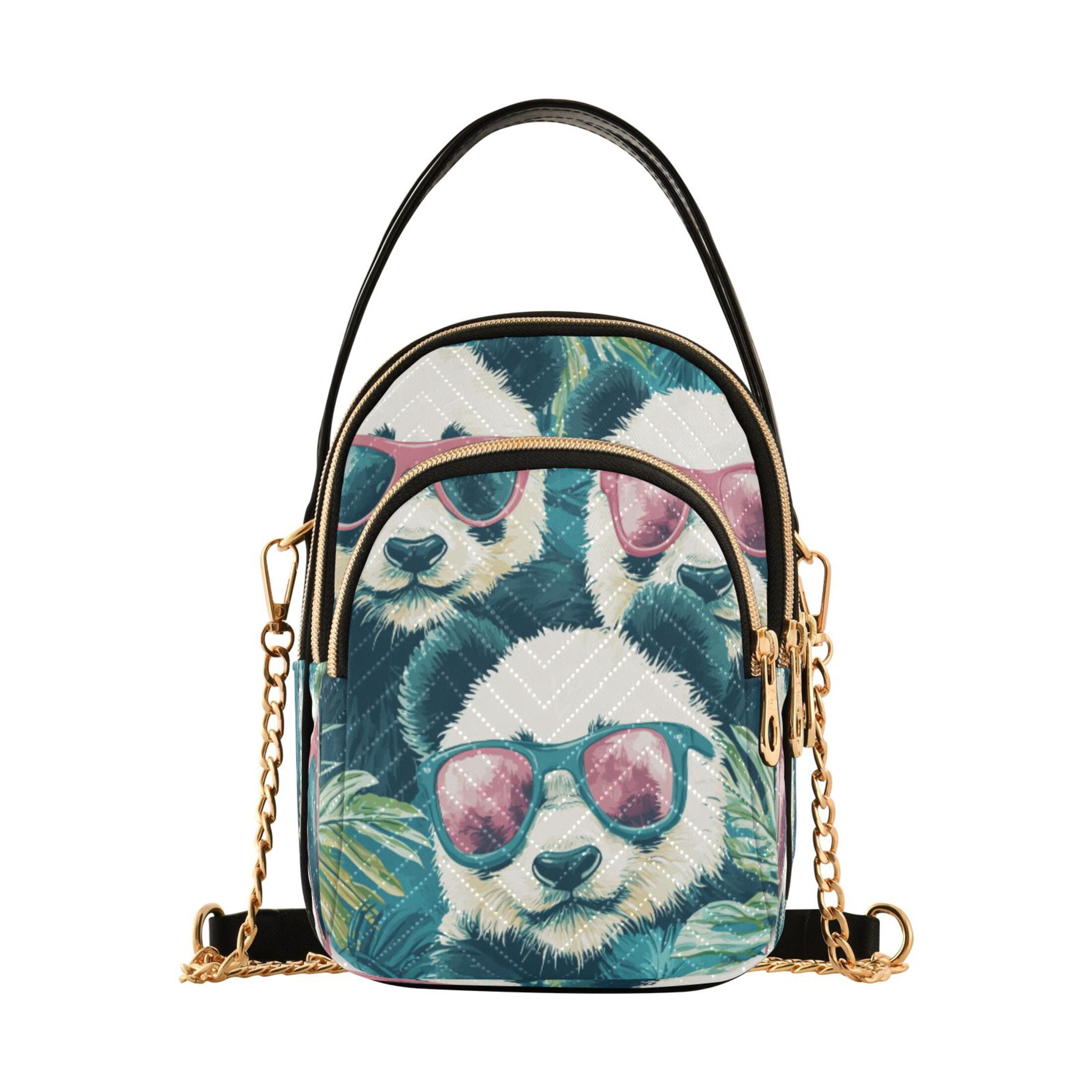 DIXRUYEE Cross Body Fashion Shoulder Waist Purse Bags Cool Pandas under ...