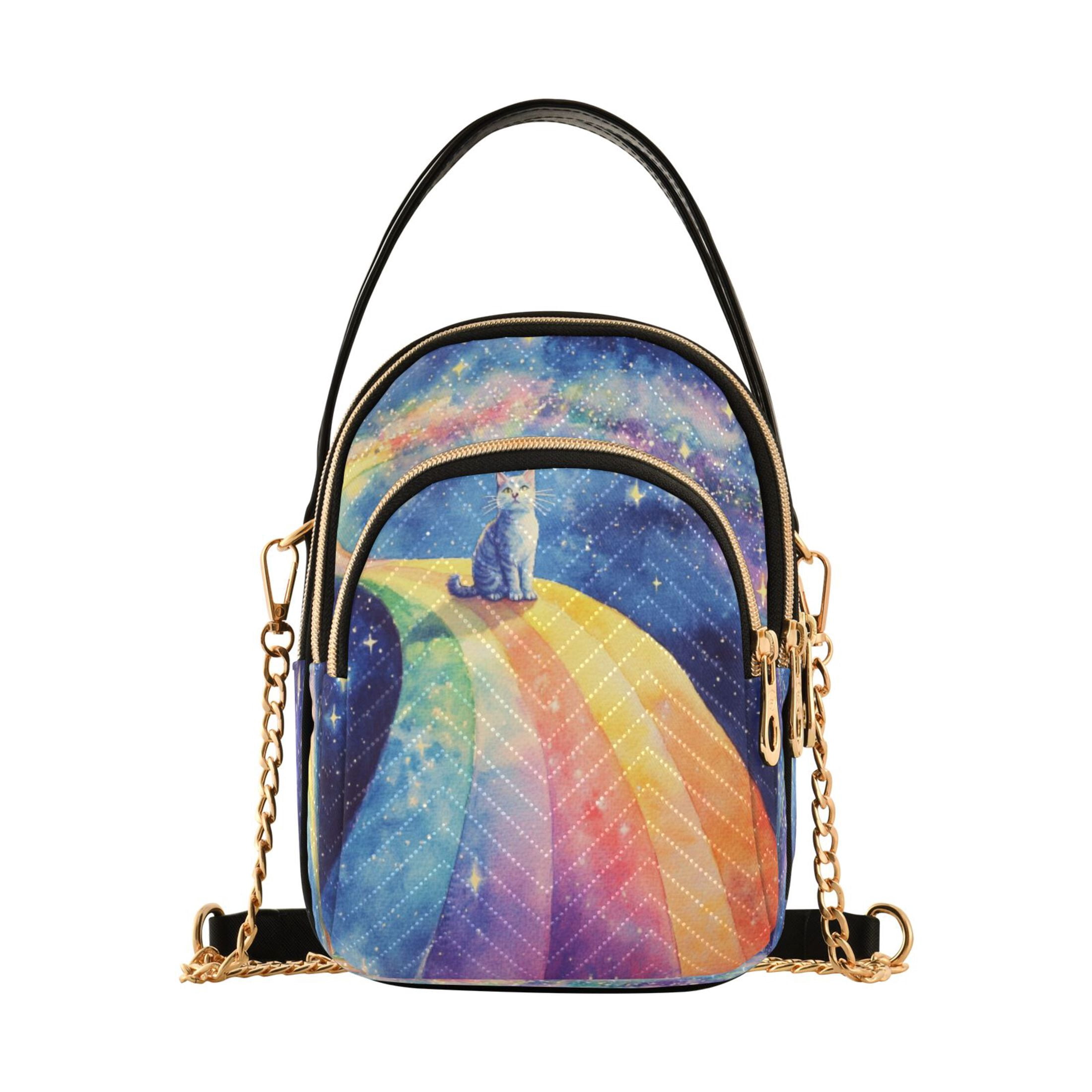 DIXRUYEE Cross Body Fashion Shoulder Waist Purse Bags Galactic Cat ...