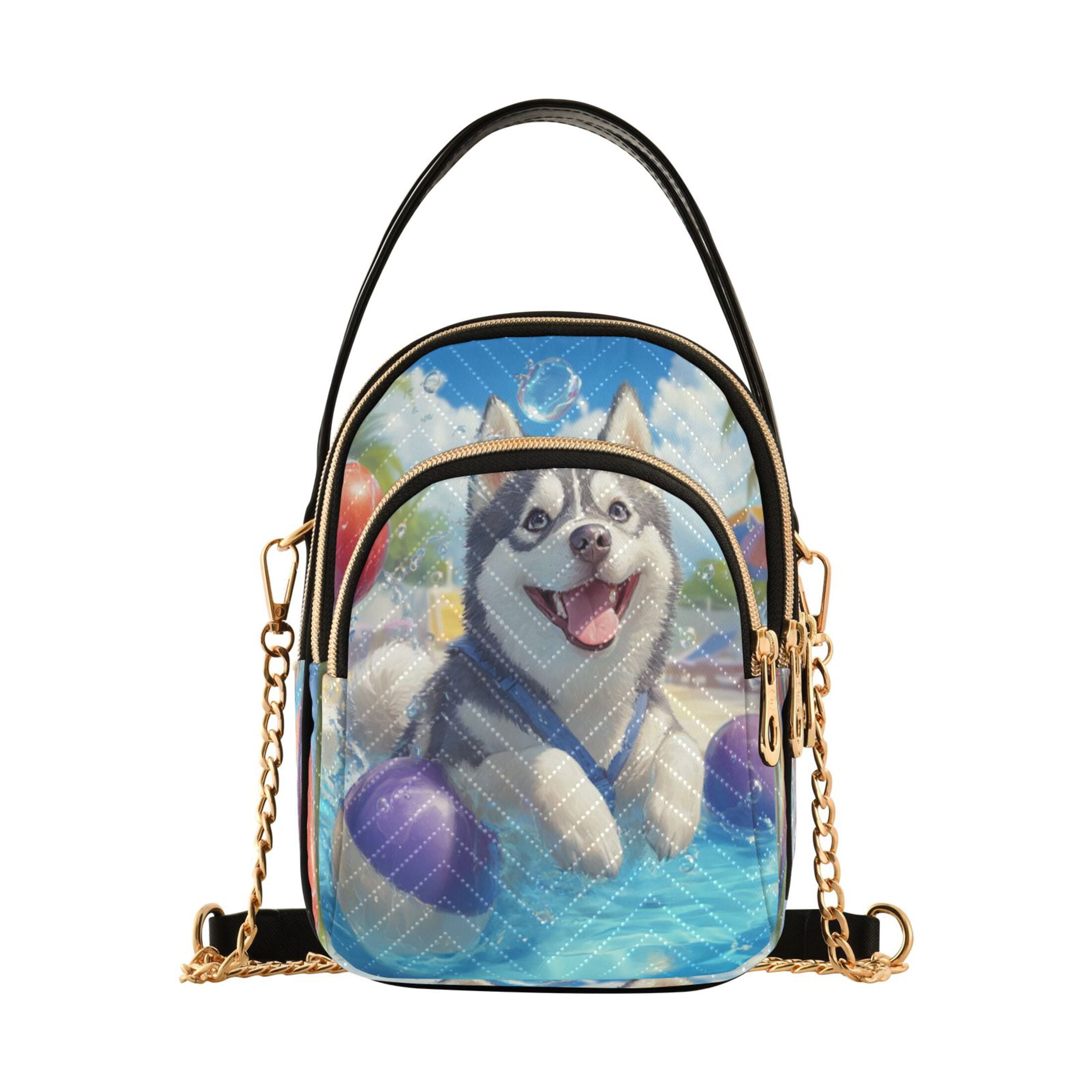 DIXRUYEE Cross Body Fashion Shoulder Waist Purse Bags Husky's Splashing ...