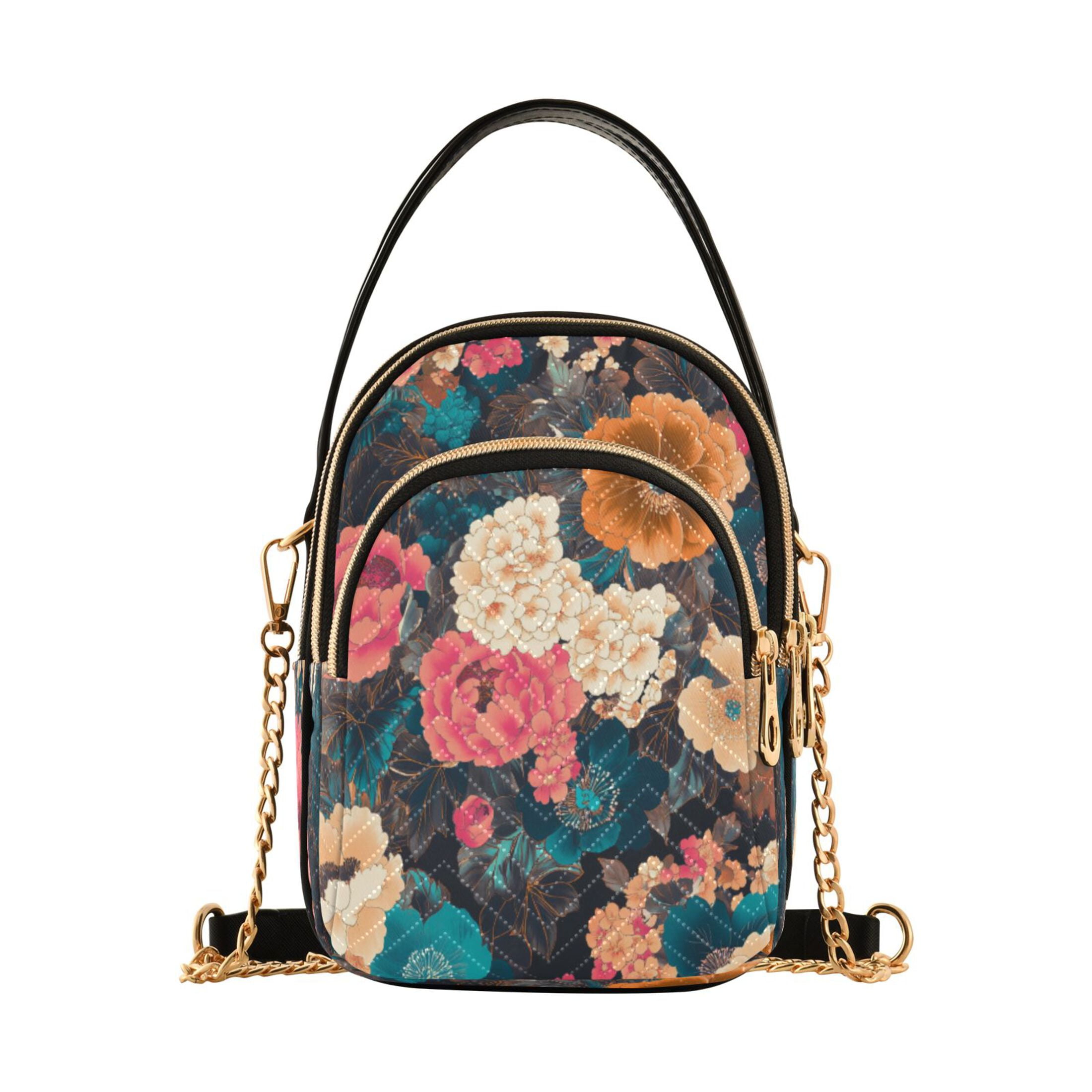 DIXRUYEE Cross Body Fashion Shoulder Waist Purse Bags Intricate Floral ...