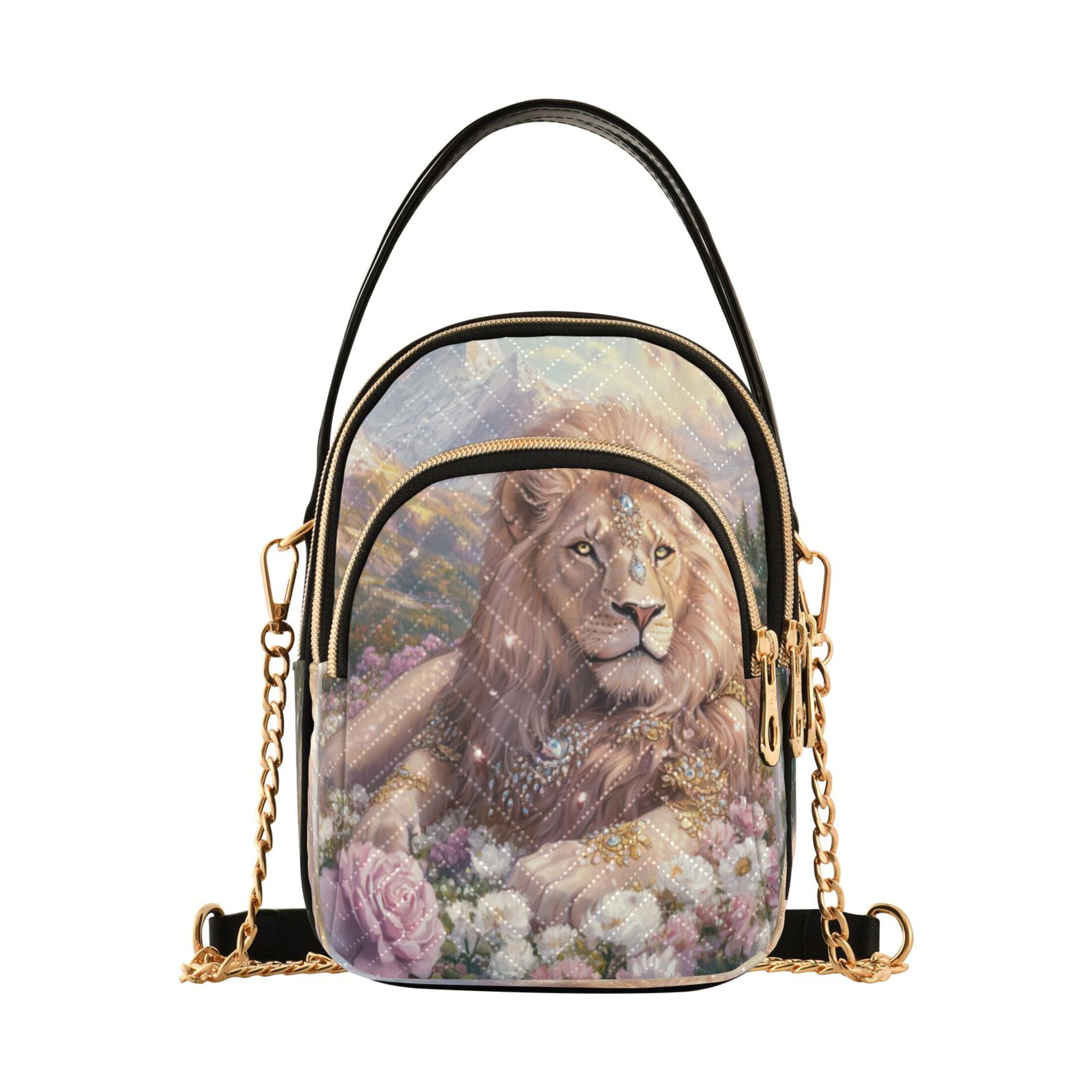 DIXRUYEE Cross Body Fashion Shoulder Waist Purse Bags Lion Amidst ...