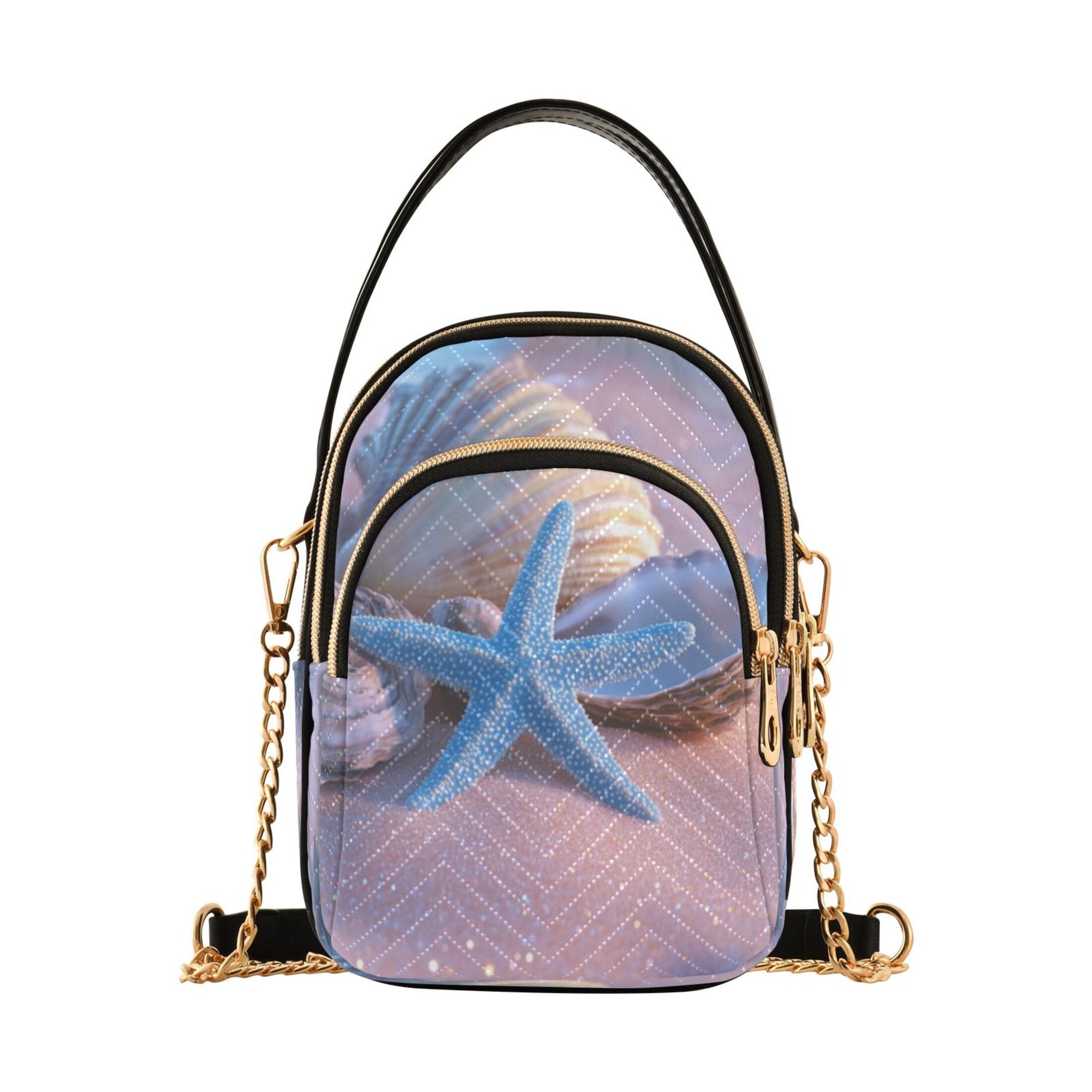 DIXRUYEE Cross Body Fashion Shoulder Waist Purse Bags Seaside Shells ...