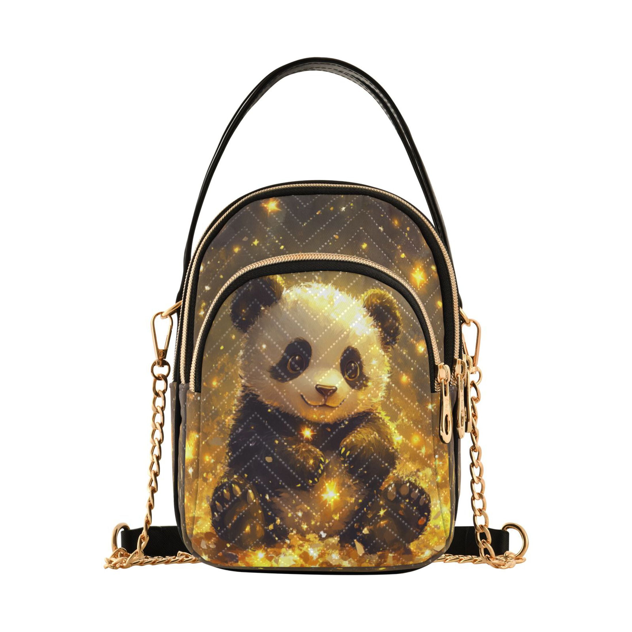 DIXRUYEE Cross Body Fashion Shoulder Waist Purse Bags Sparkling Panda ...