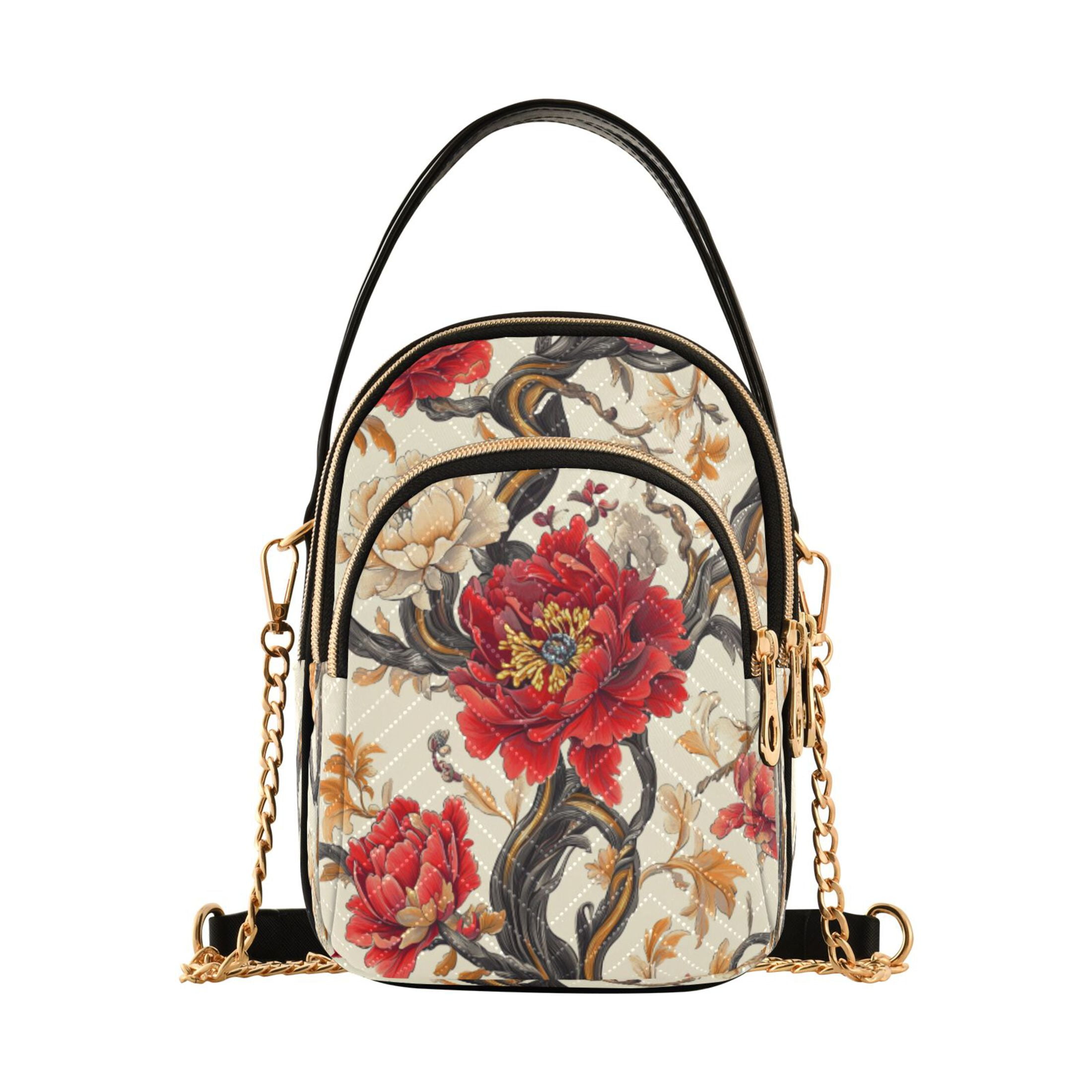 DIXRUYEE Cross Body Fashion Shoulder Waist Purse Bags Whimsical Peony ...