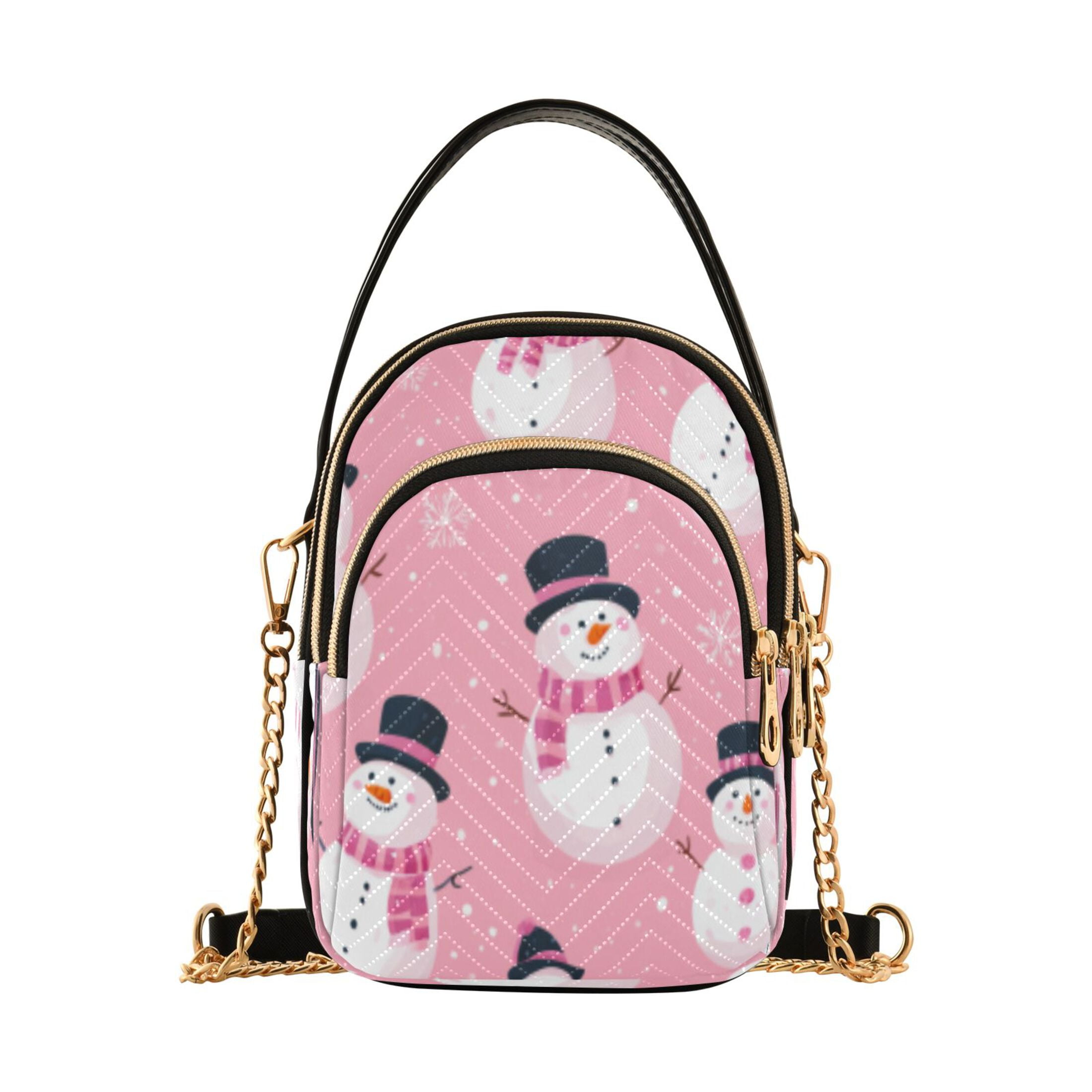 DIXRUYEE Cross Body Shoulder Handbags Bags Fashion Pink Snowman ...